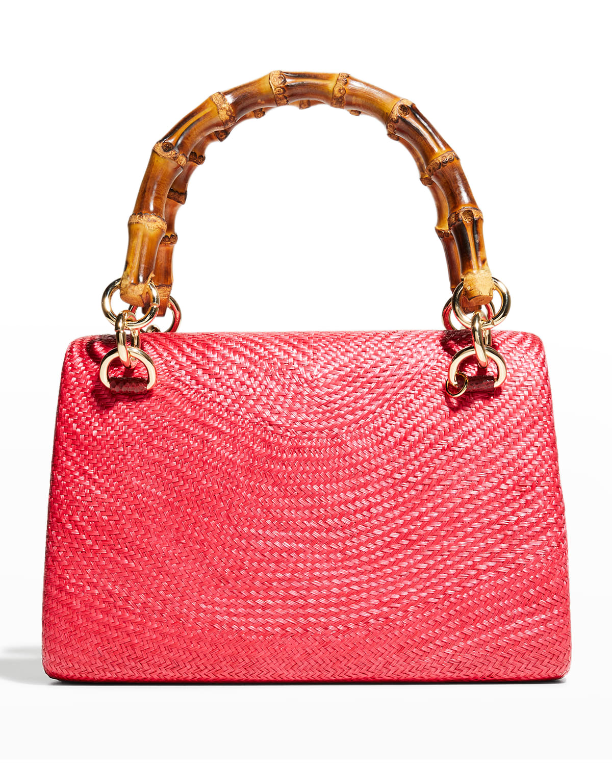 Serpui Lauren Straw Pineapple Bucket Tote Bag | Neiman Marcus