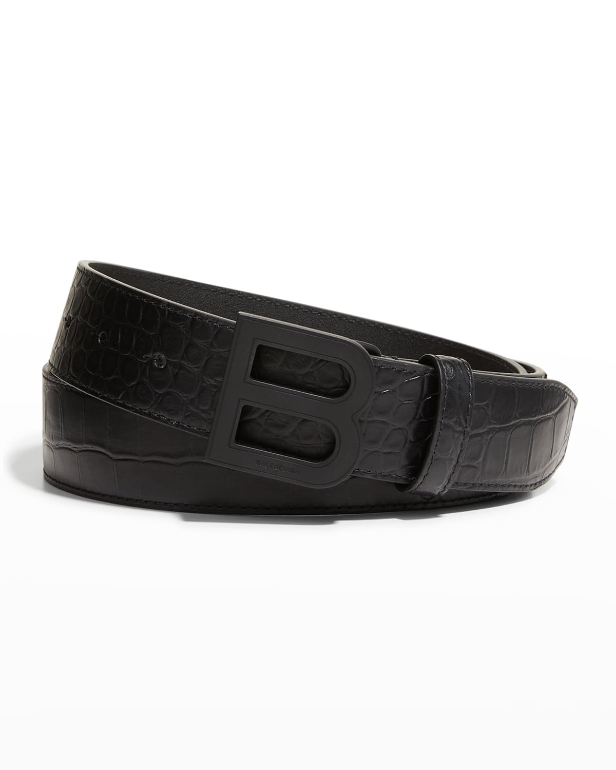 Amiri Men's Leather Logo Belt, 4cm | Neiman Marcus