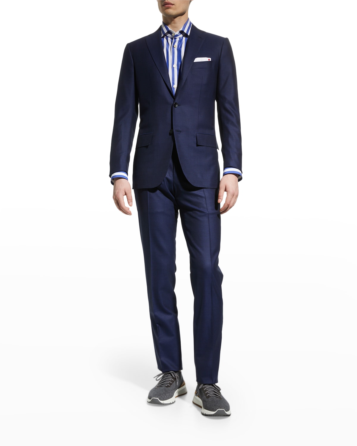 Kiton Men's Lyocell-Blend Solid Suit | Neiman Marcus