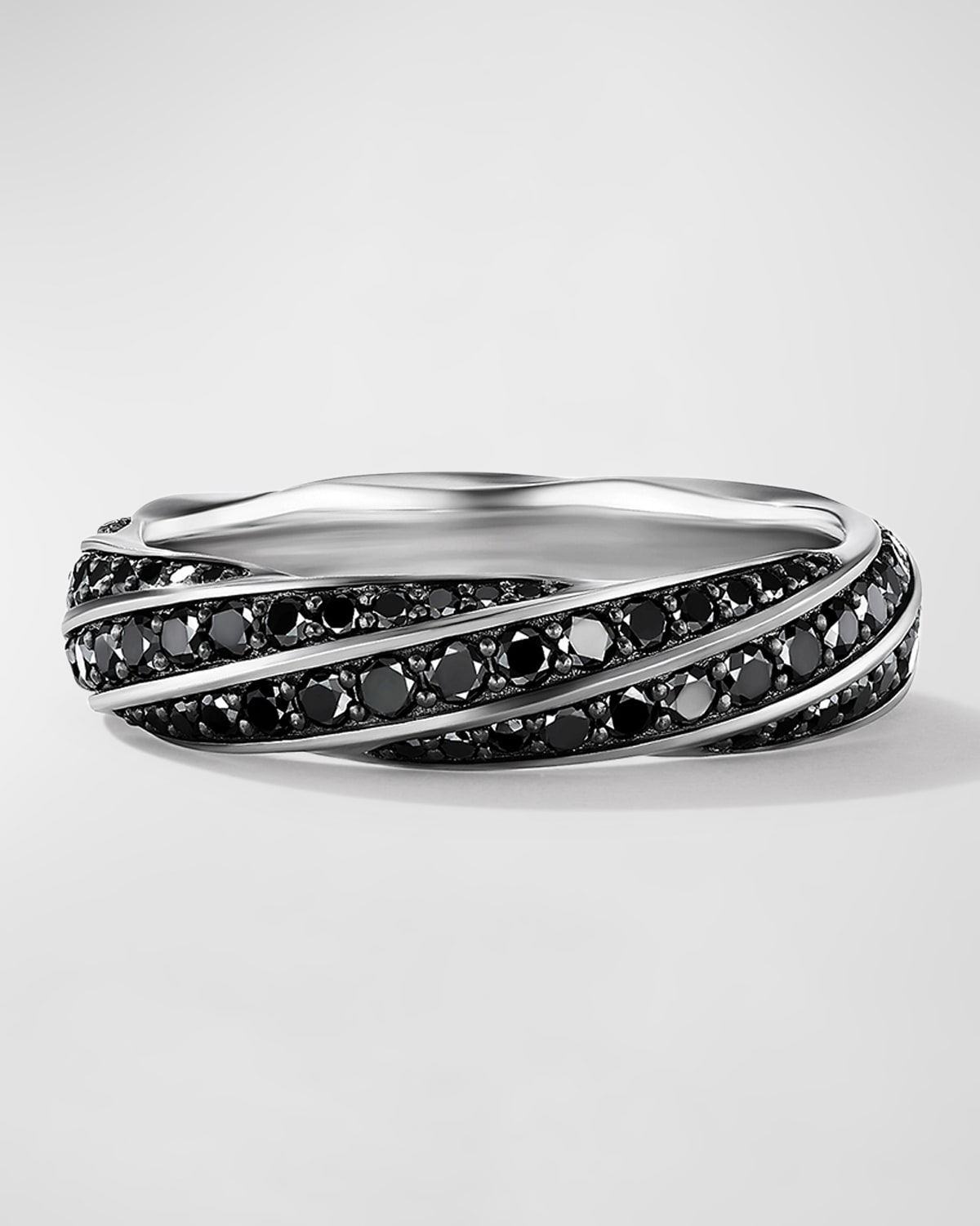 David Yurman Men's Cable Edge Band Ring in Silver, 6mm | Neiman Marcus