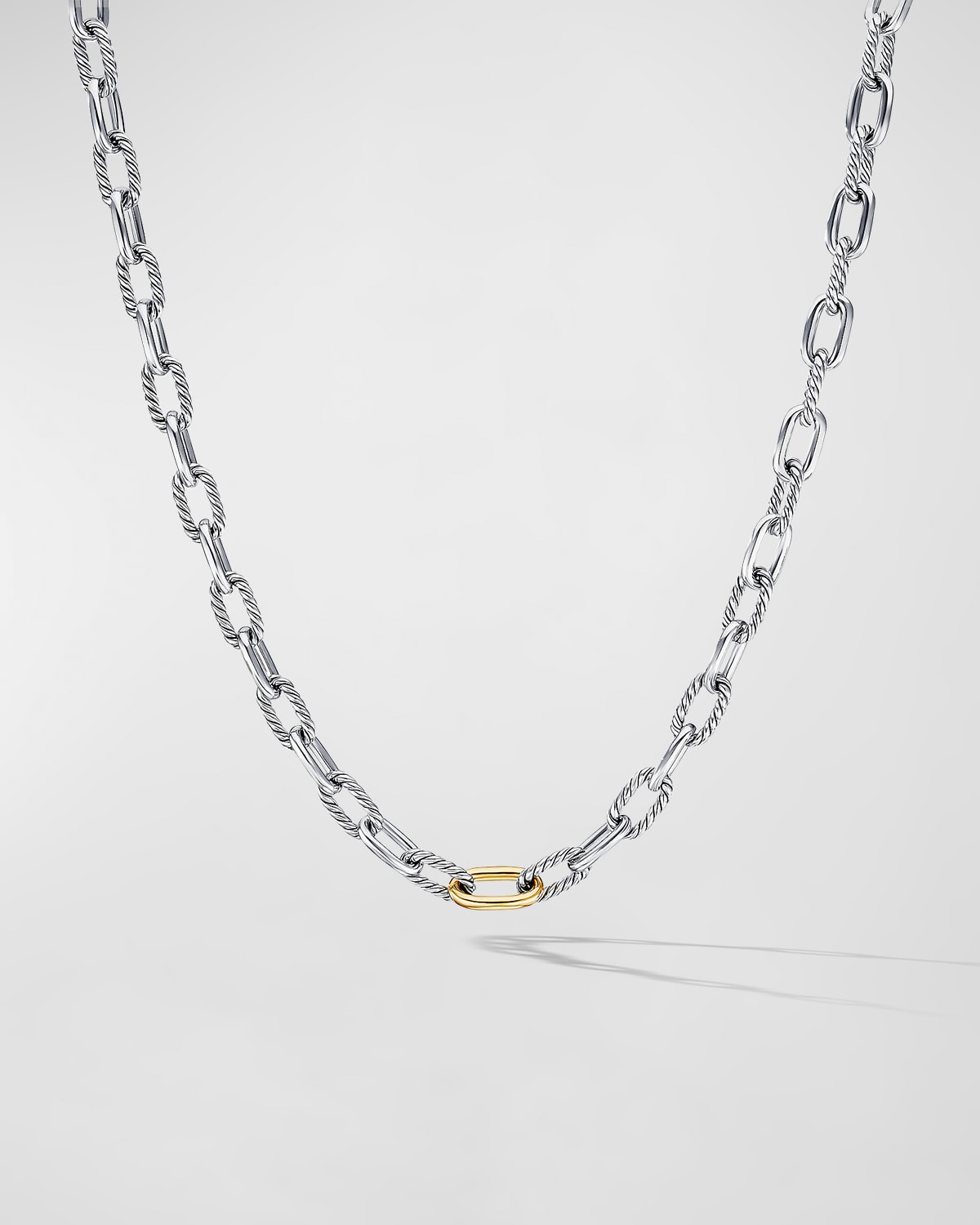 David Yurman DY Madison Chain Necklace in Silver with 18K Gold, 8.5mm ...