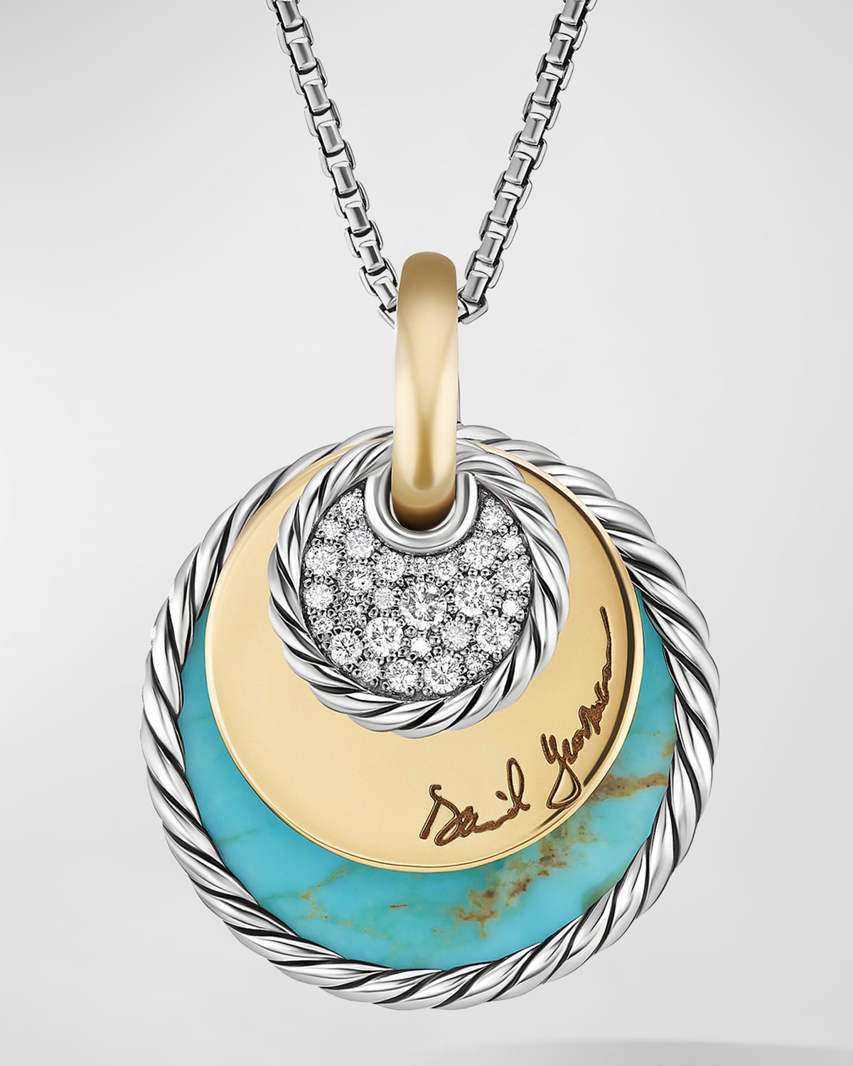 David Yurman DY Elements Eclipse Reversible Pendant Necklace with ...