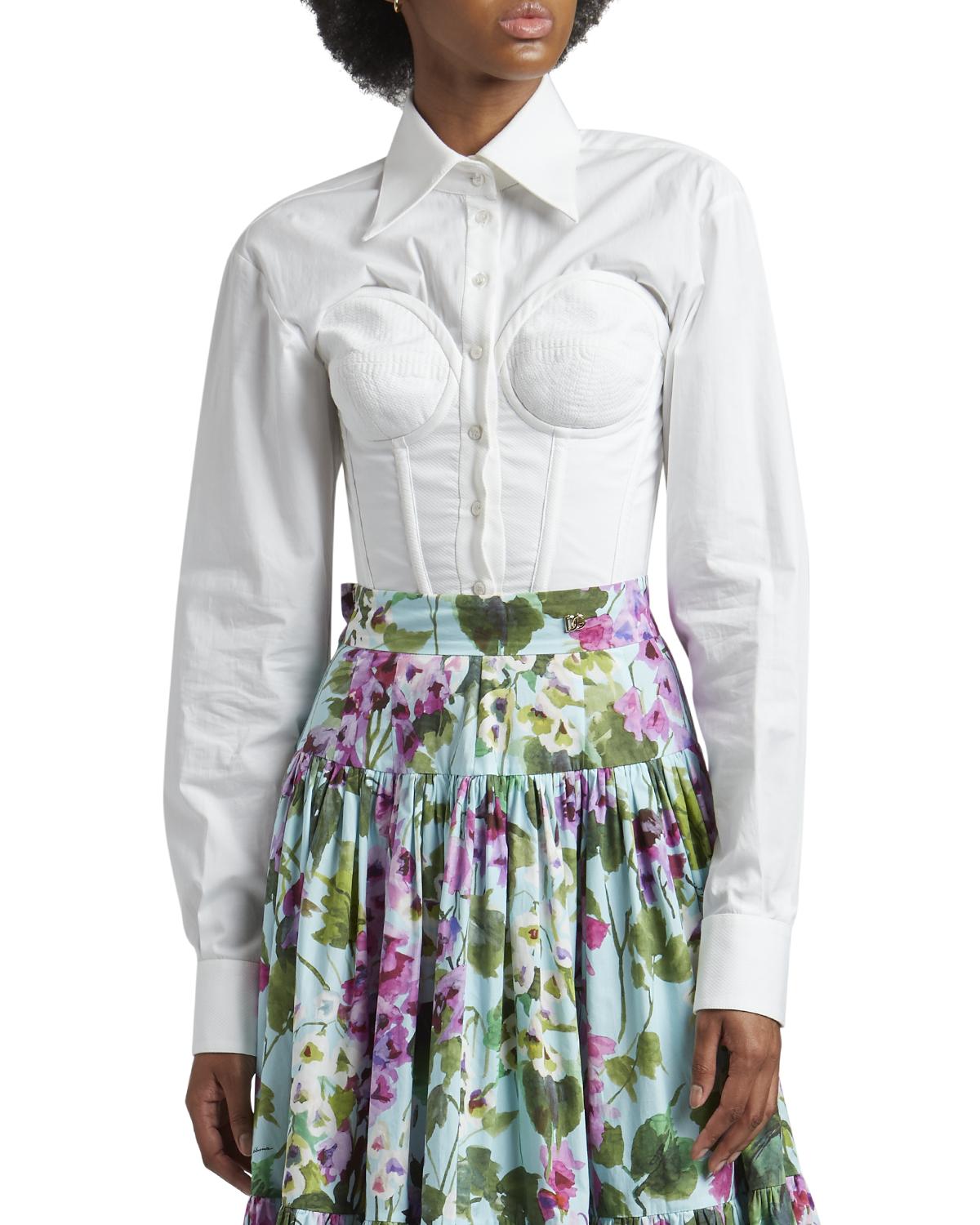 Dolceandgabbana Lace Trim Oversized Collared Shirt Neiman Marcus