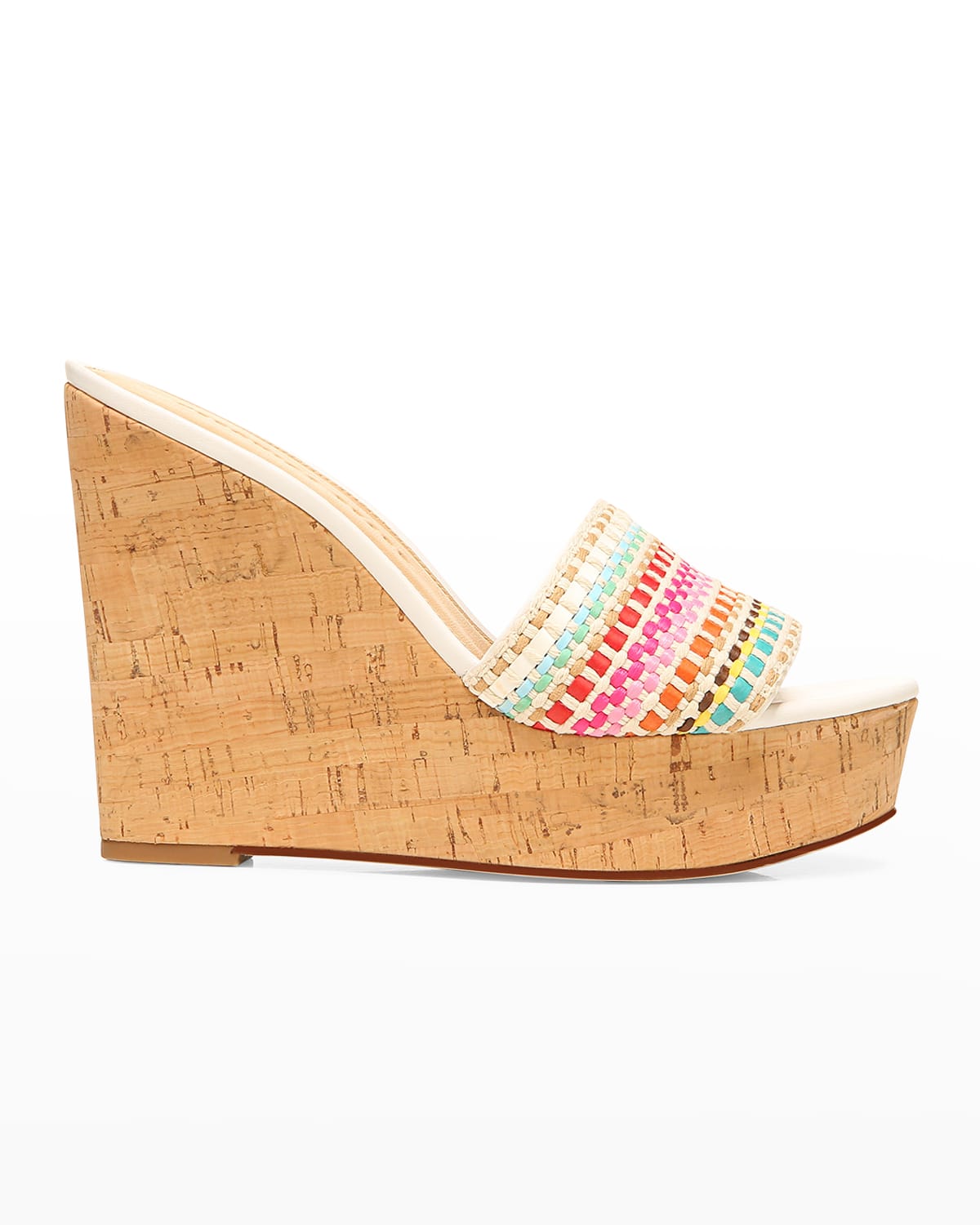 Veronica Beard Dali Cork Wedge Slingback Sandals | Neiman Marcus