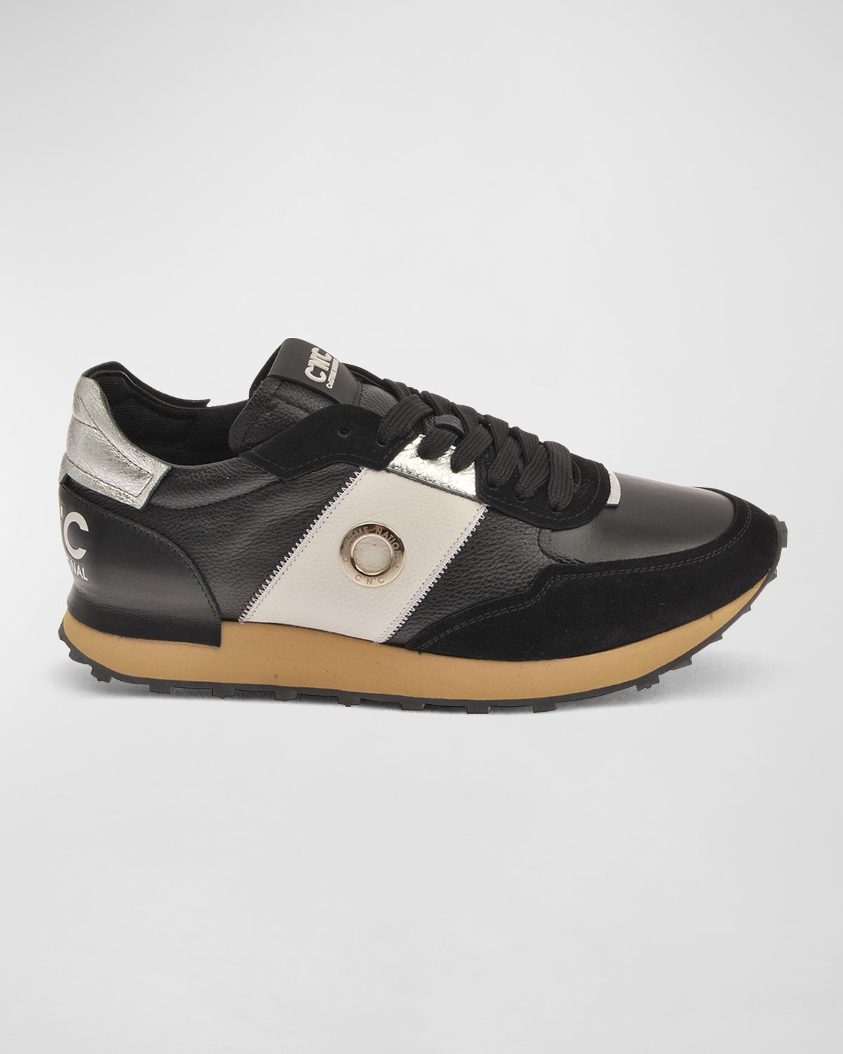 Costume National Men's Logo Bicolor Leather Low-Top Sneakers | Neiman ...