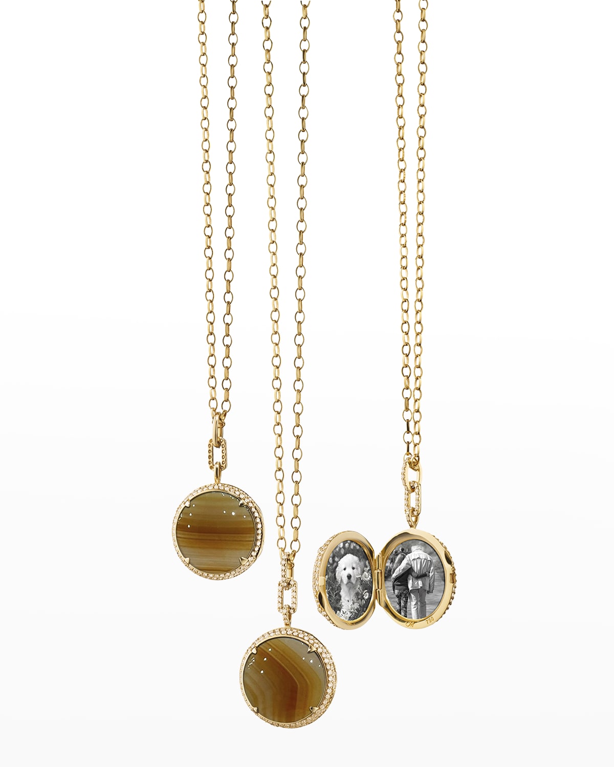 Monica Rich Kosann 18K Yellow Gold and Black Ceramic Oval Locket with ...