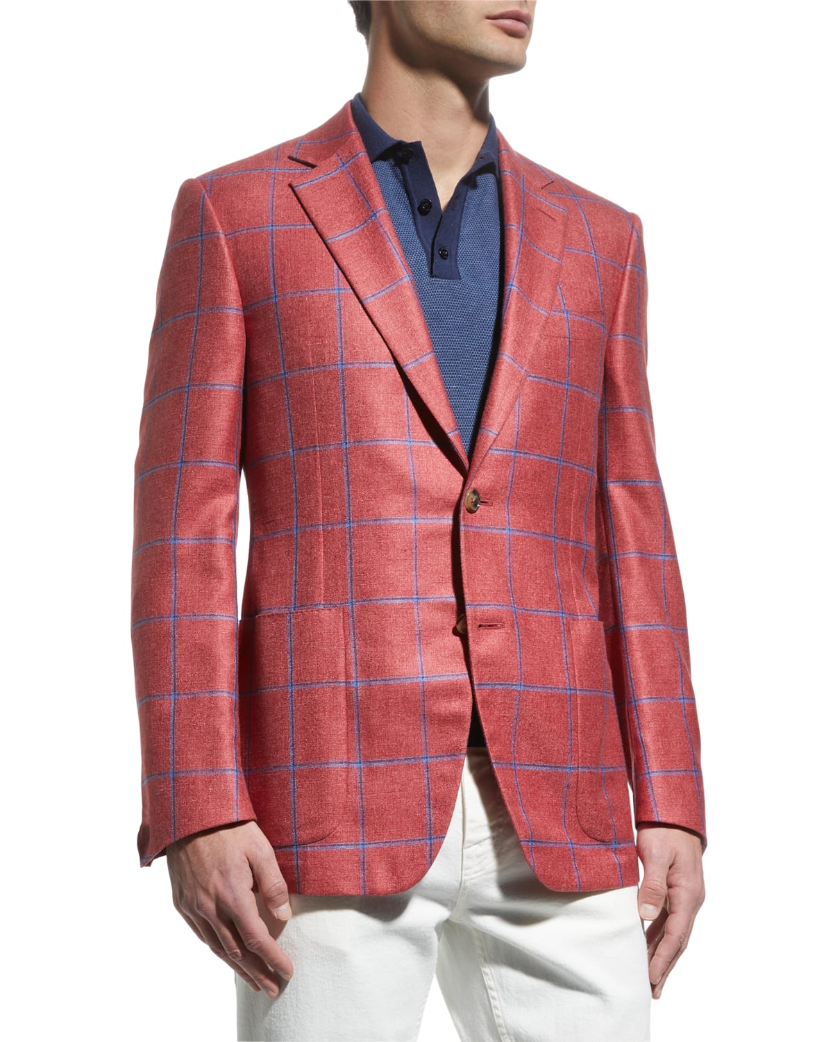 Canali Men's Melange Wool-Blend Sport Jacket | Neiman Marcus