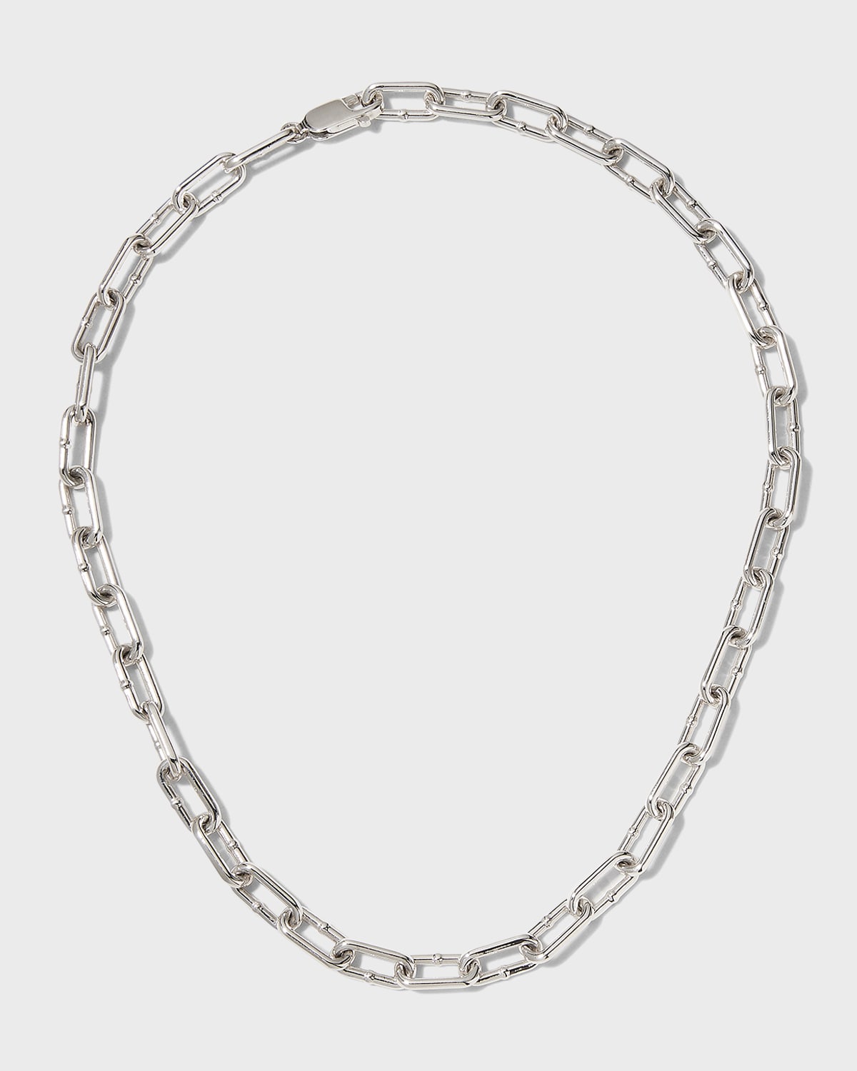 Bottega Veneta Sterling Silver Chain-Link Necklace | Neiman Marcus