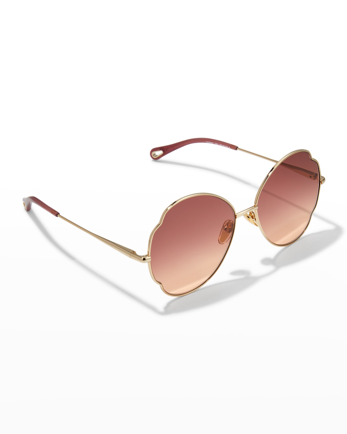 Chloe Semi Rimless Metal Butterfly Sunglasses Neiman Marcus