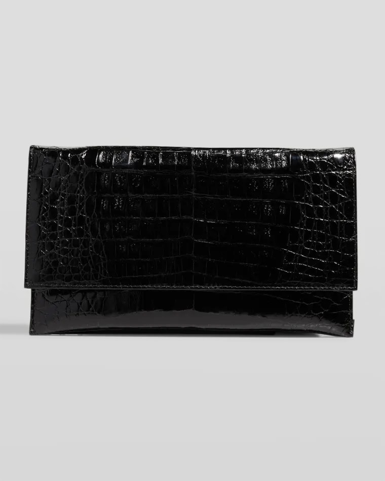 Maria Oliver Chloe Crocodile Chain Crossbody Bag | Neiman Marcus