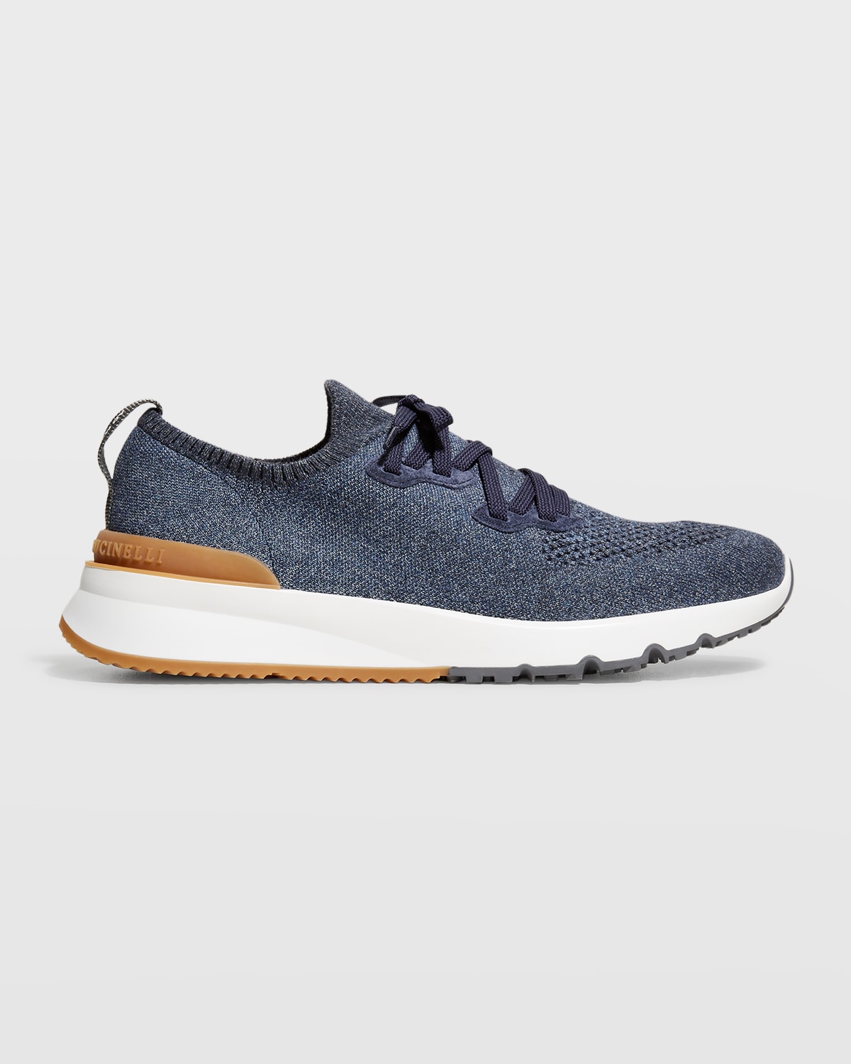 Brunello Cucinelli Men's Stretch-Knit Runner Sneakers | Neiman Marcus