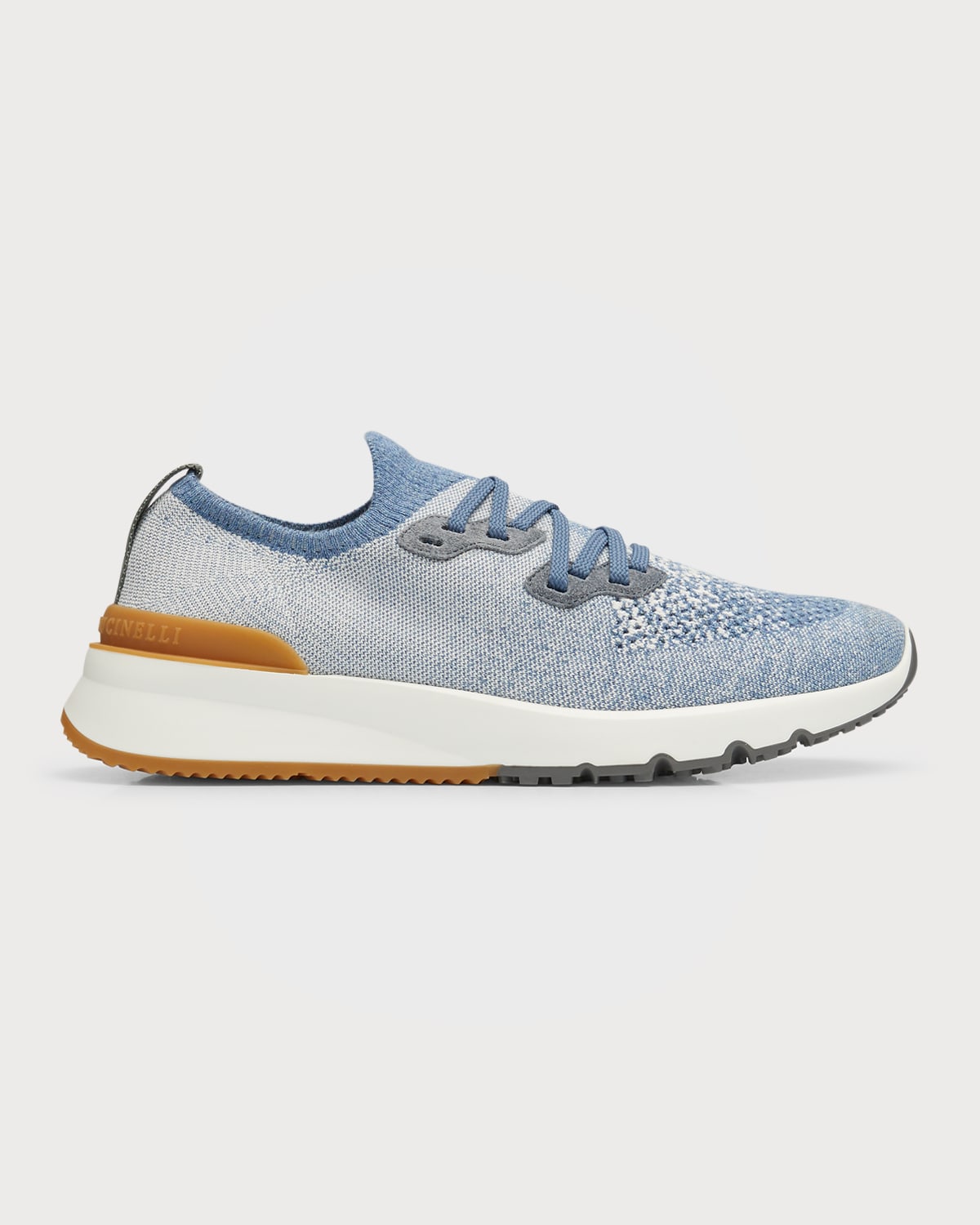 Brunello Cucinelli Men's Stretch-Knit Runner Sneakers | Neiman Marcus