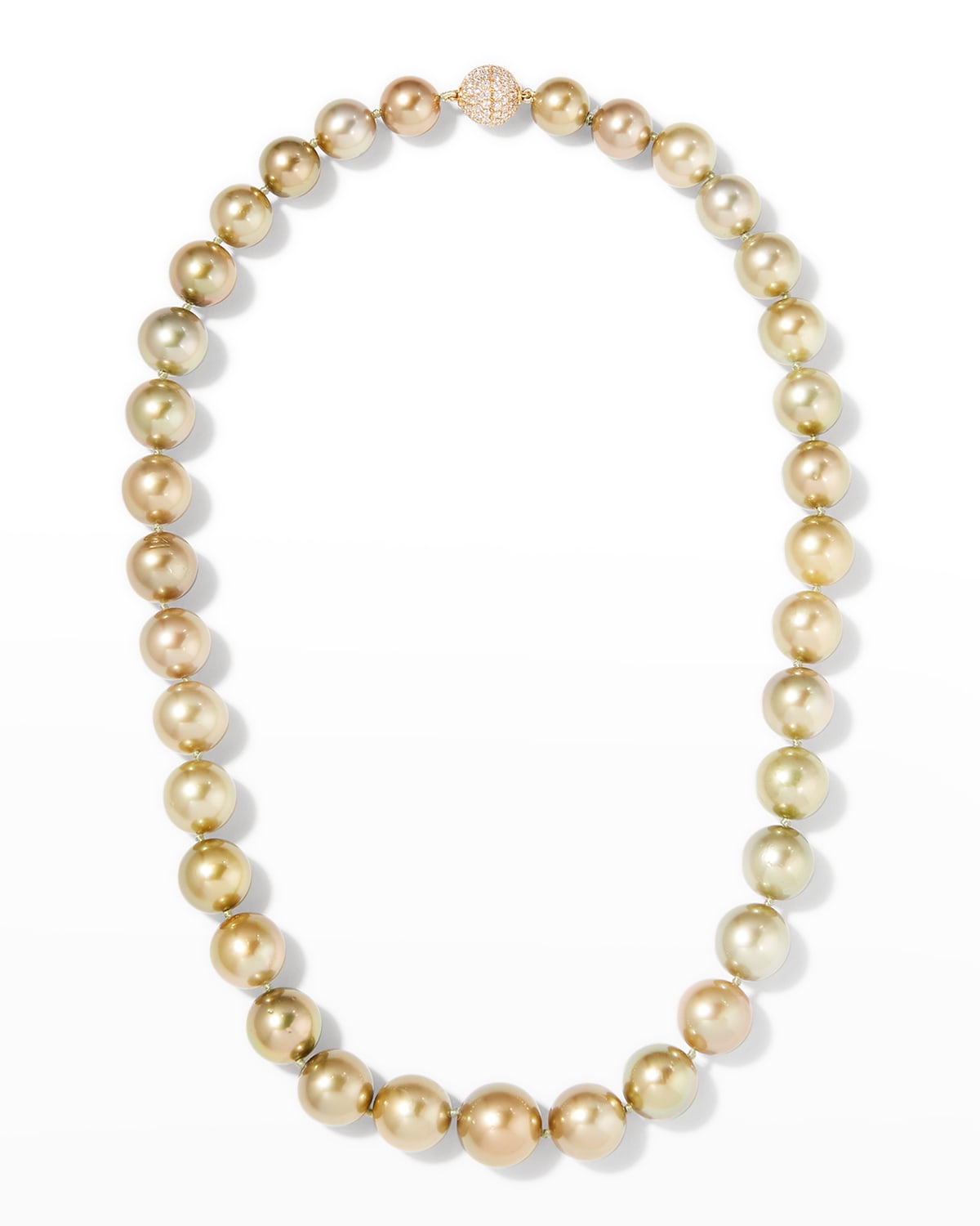 Assael White Gold Tahitian 11-14mm Pearl Necklace, 16"L | Neiman Marcus