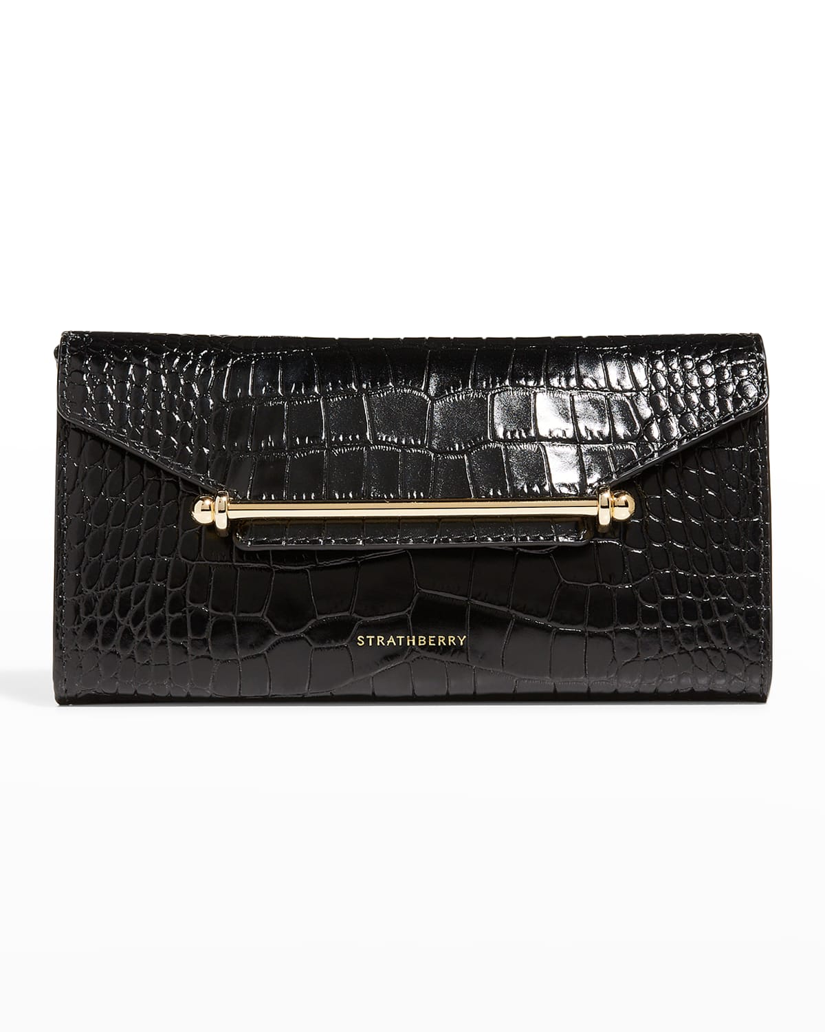 STRATHBERRY Multrees Flap Metallic Leather Wallet on Chain | Neiman Marcus