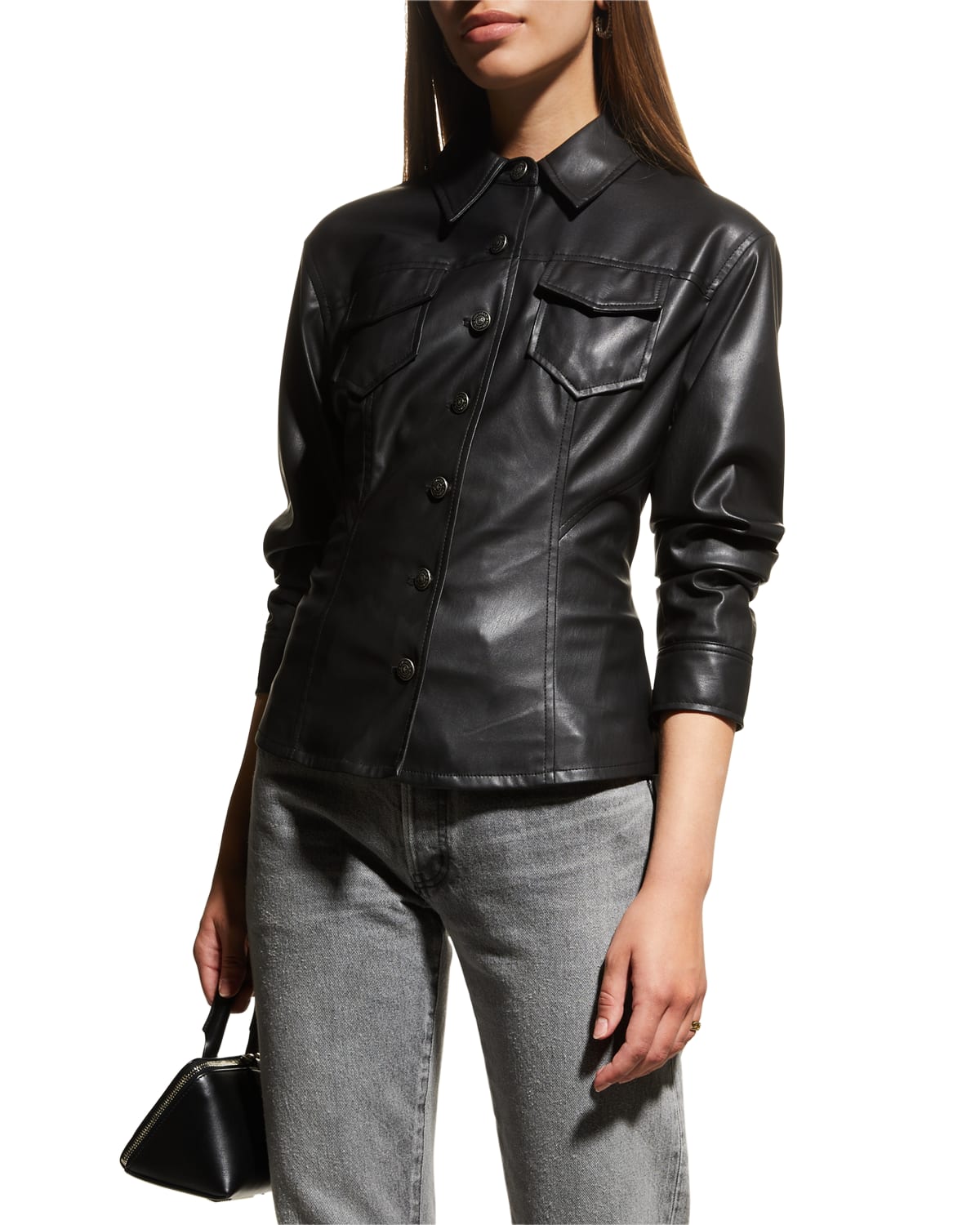 Rails Romily Faux Leather Utility Jacket | Neiman Marcus