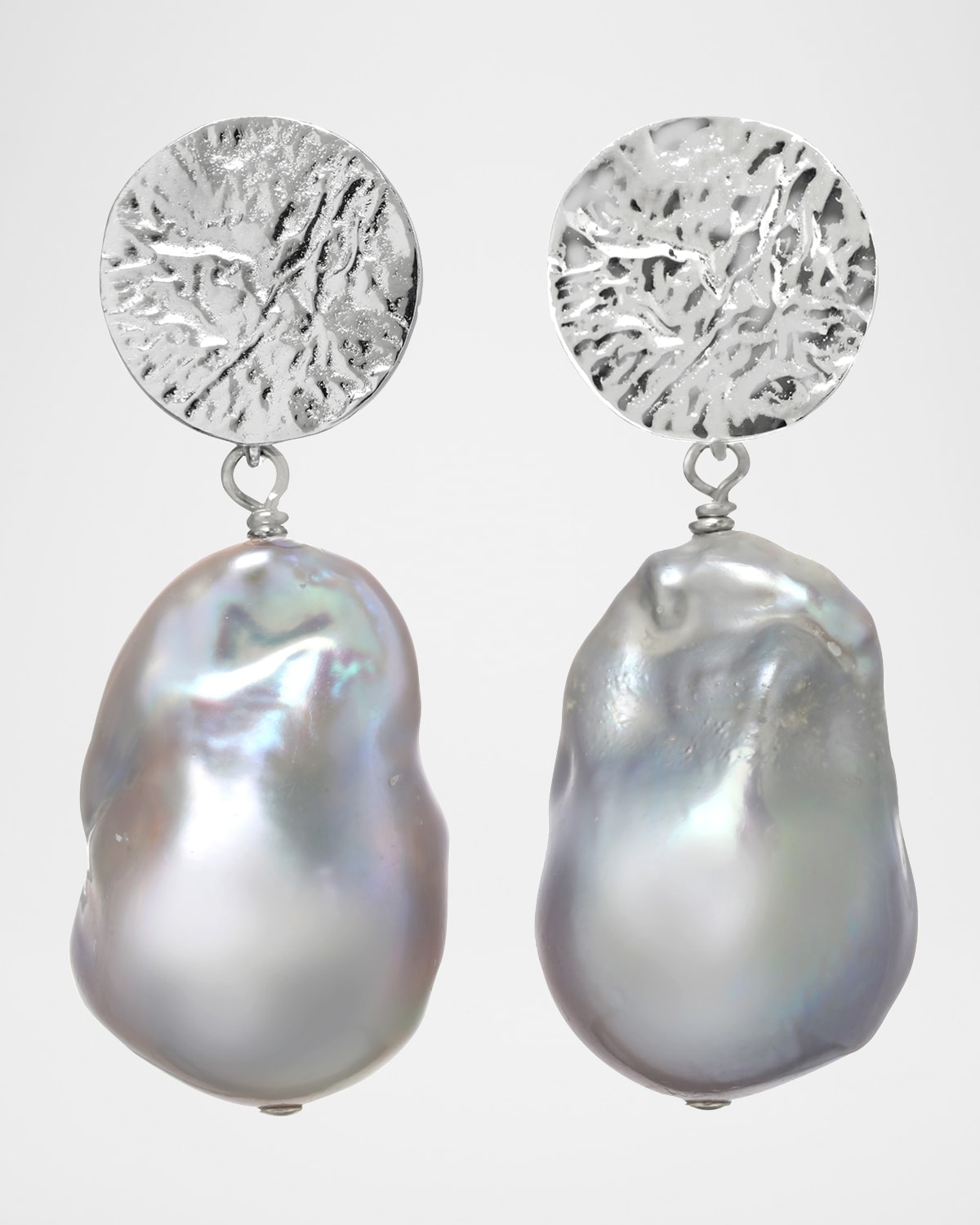 Margo Morrison Baroque Pearl Earrings with Vermeil Flower, Limited ...