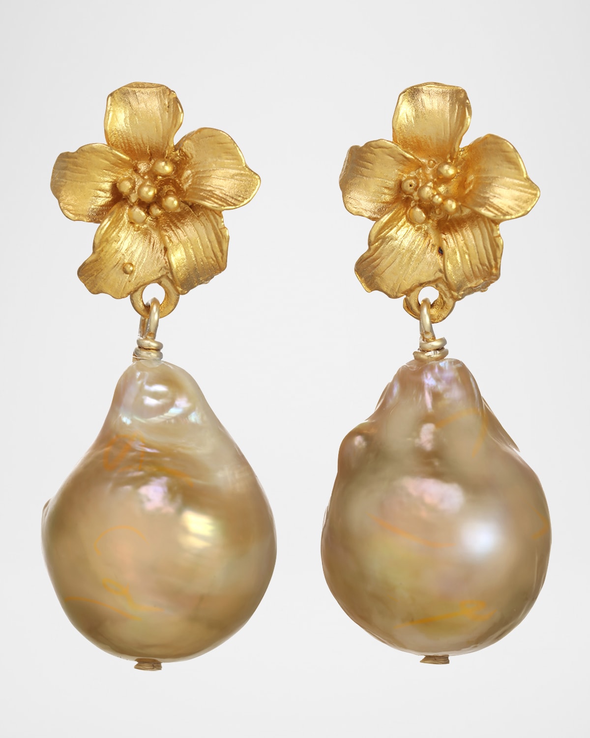 Margo Morrison Baroque Pearl Earrings with 14k Gold Fill | Neiman Marcus