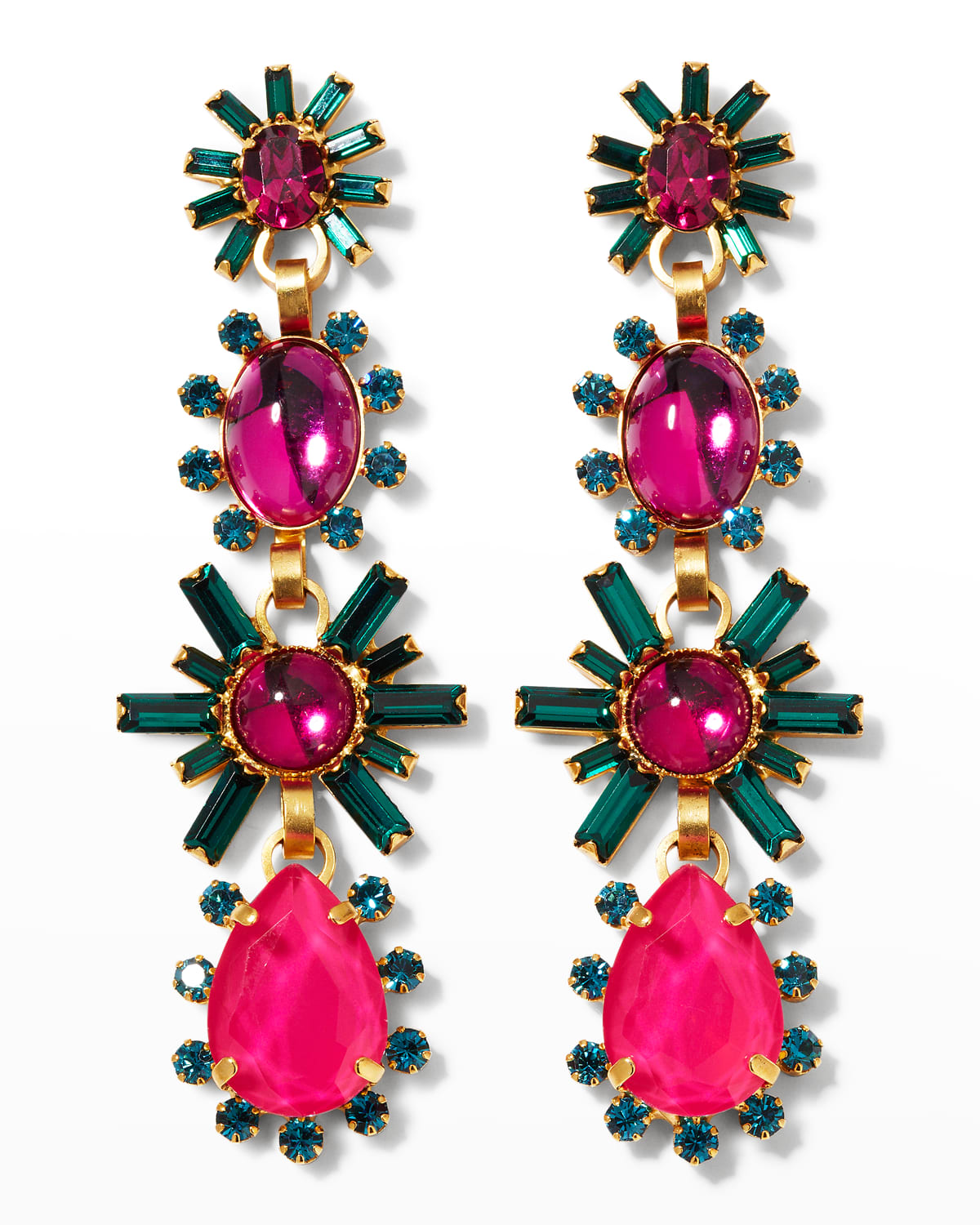 Elizabeth Cole Glora Crystal Fringe Earrings | Neiman Marcus