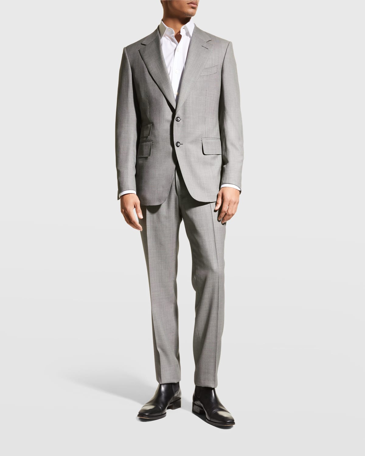 Kiton Men's Two-Piece Solid Wool Suit | Neiman Marcus