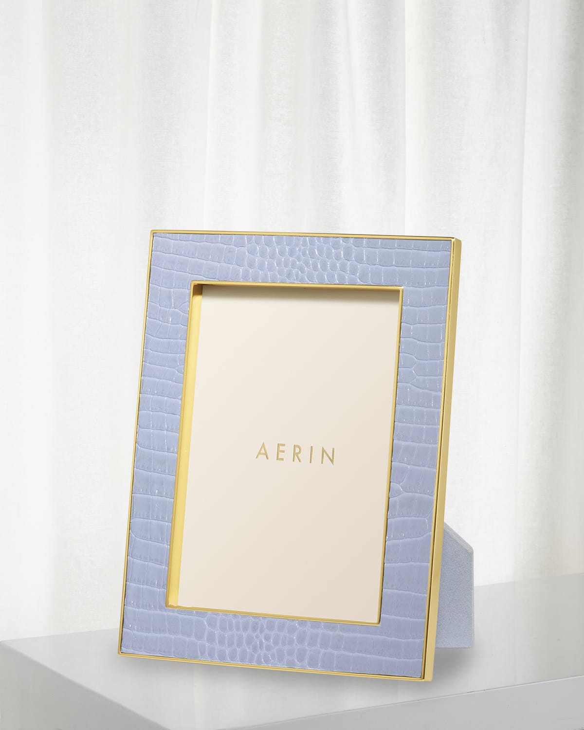 AERIN Classic Croc Leather Frame, 4" x 6" | Neiman Marcus