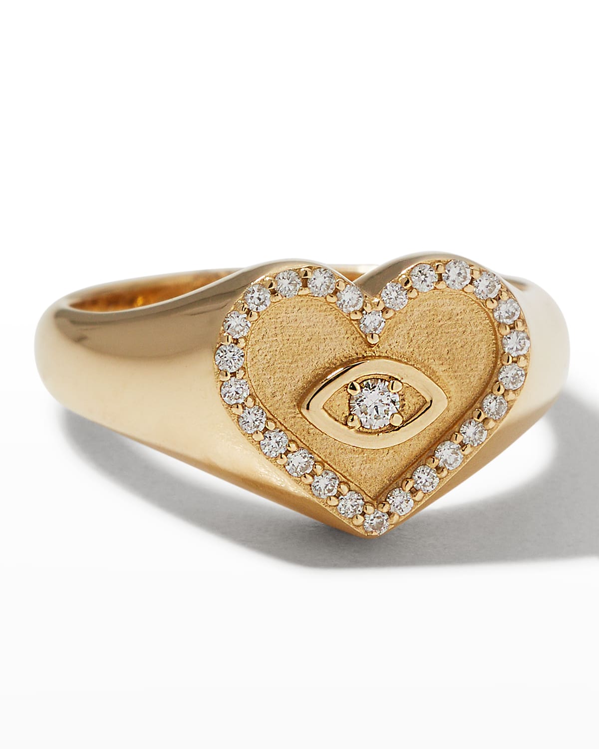Sydney Evan Heart Marquis Eye Signet Ring | Neiman Marcus