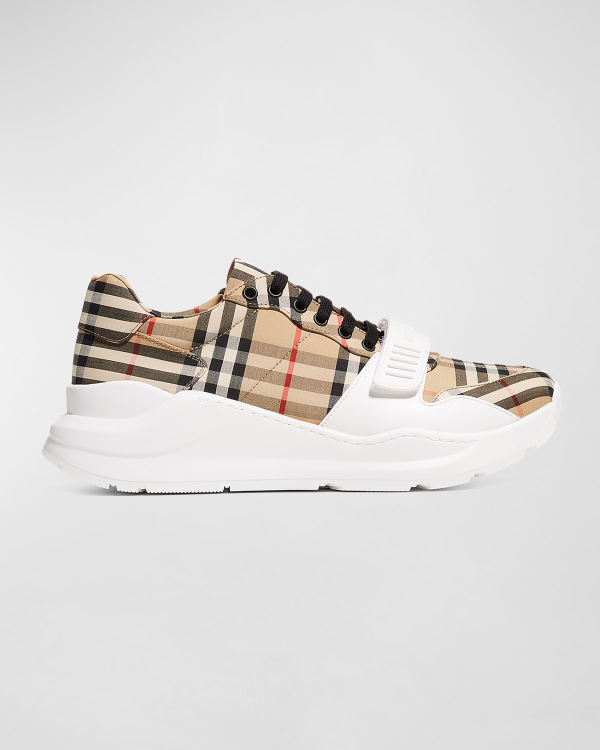 Burberry Men's Logo Print Suede & Leather Sneakers | Neiman Marcus