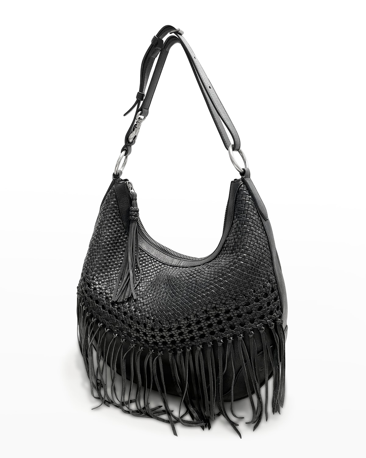 Frye Melissa Woven Fringe Swing Shoulder Bag | Neiman Marcus