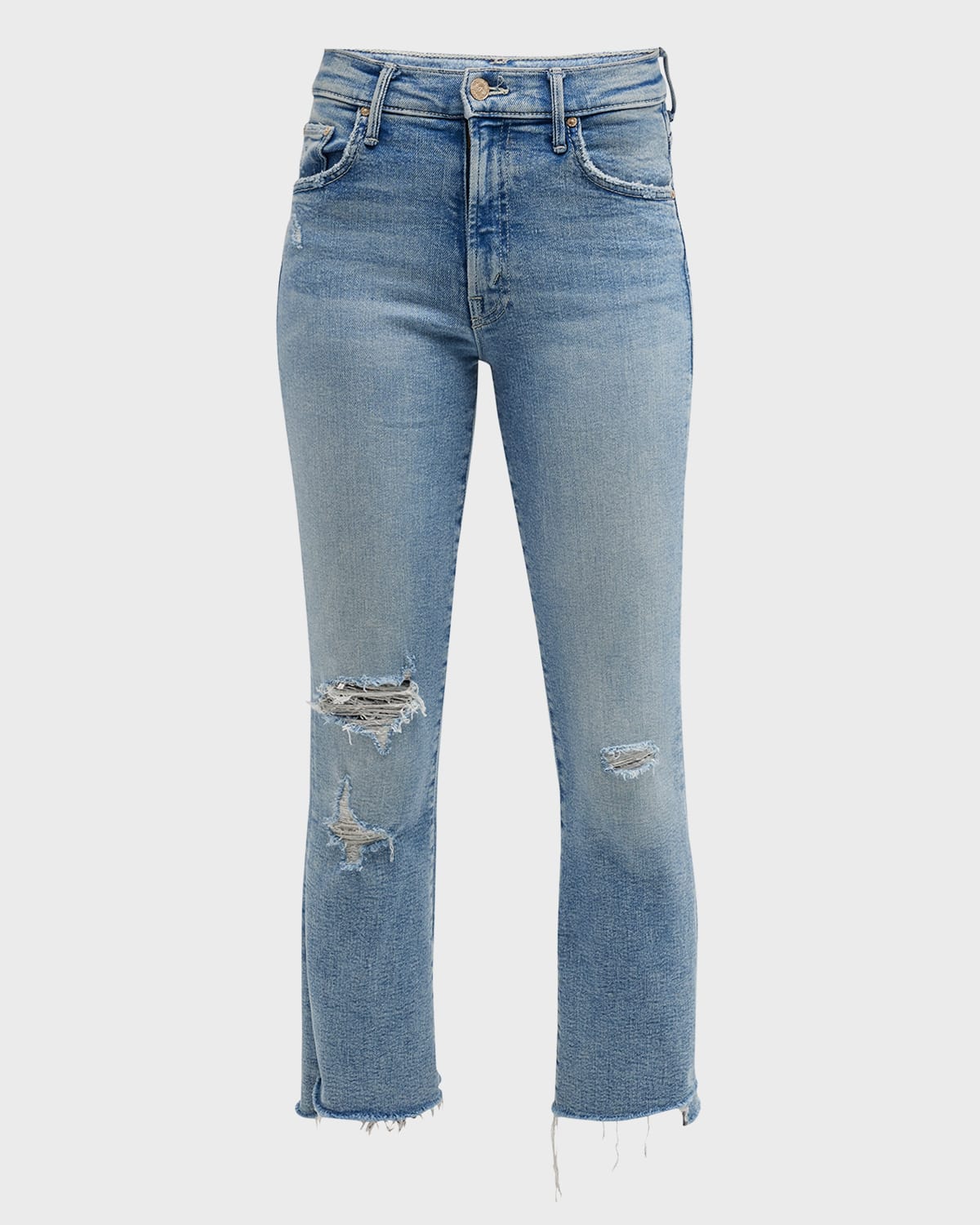 MOTHER The Insider Crop Step Fray Jeans | Neiman Marcus