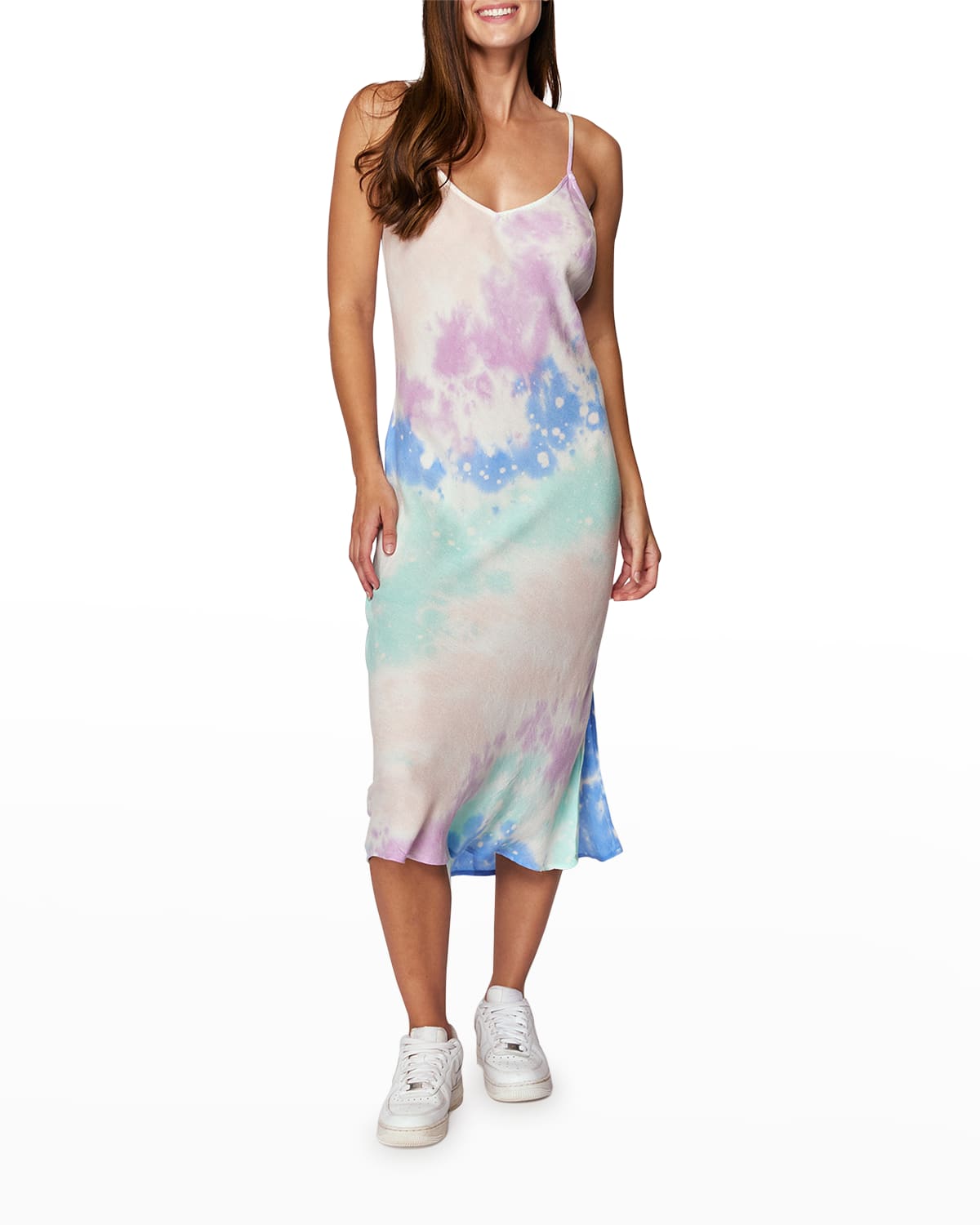 Citrus Blurry Tie-Dye Trapeze Dress | Neiman Marcus