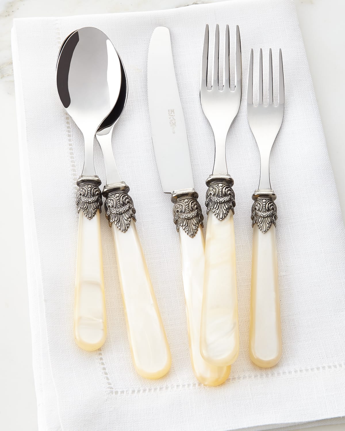 Neiman Marcus Napoleon 20-Piece Flatware Set, Champagne Pearl | Neiman ...
