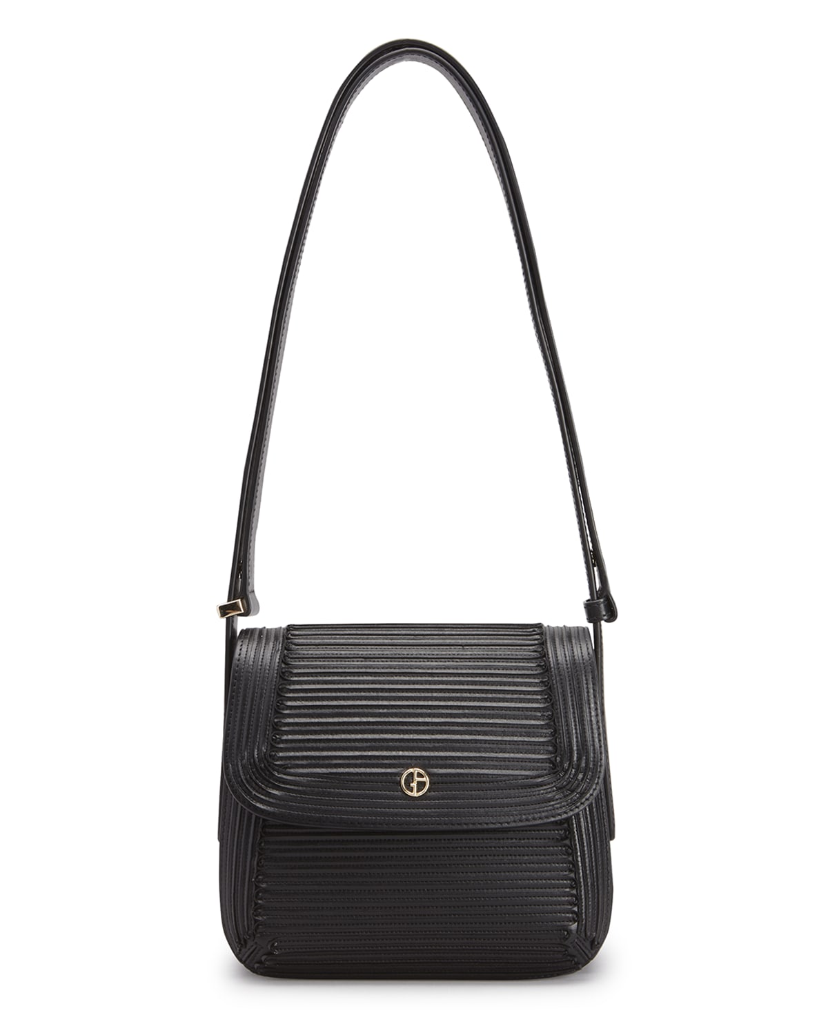 Giorgio Armani Small Zip Leather Shoulder Bag | Neiman Marcus