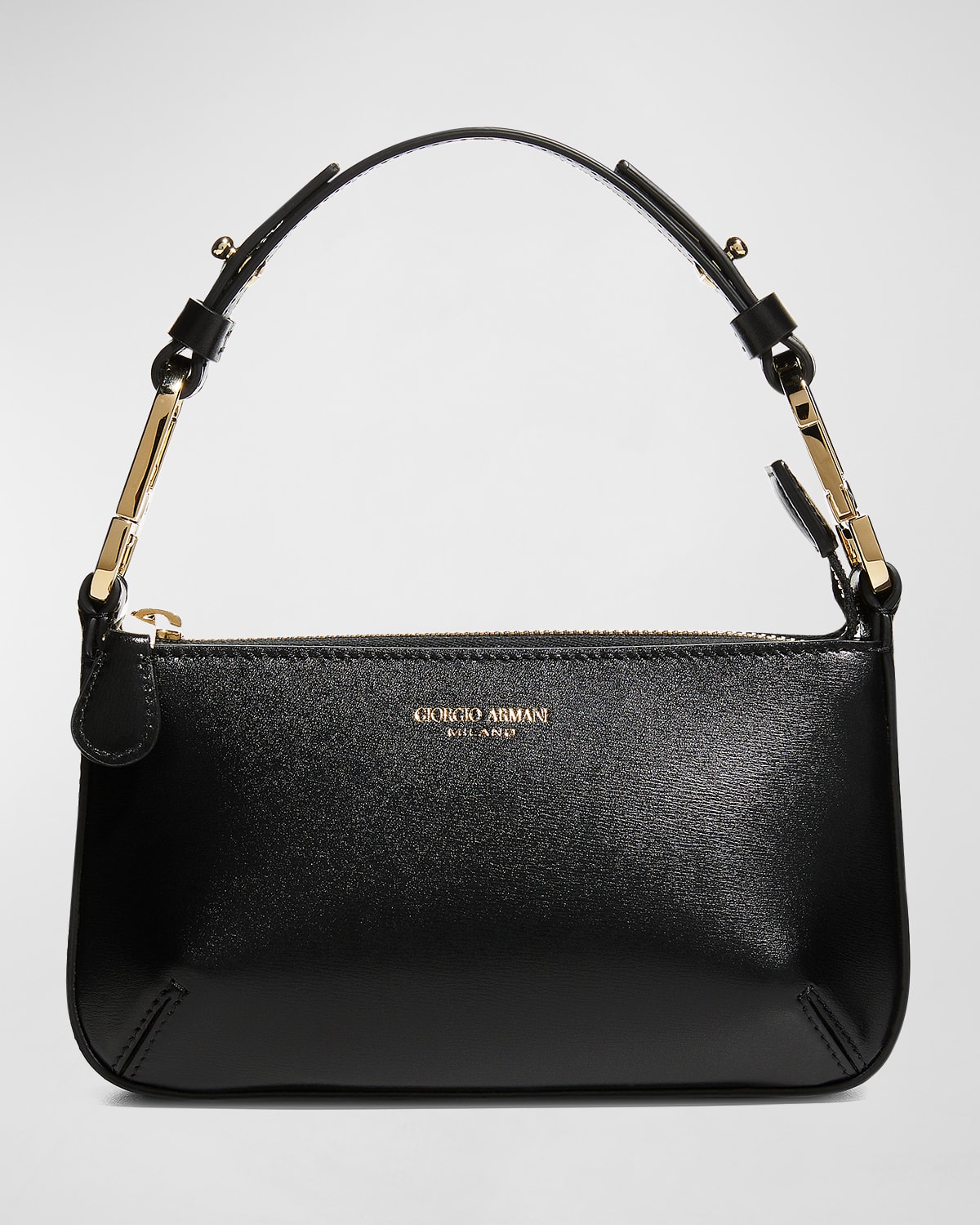 Giorgio Armani Mini Textured Leather Top-Handle Bag | Neiman Marcus