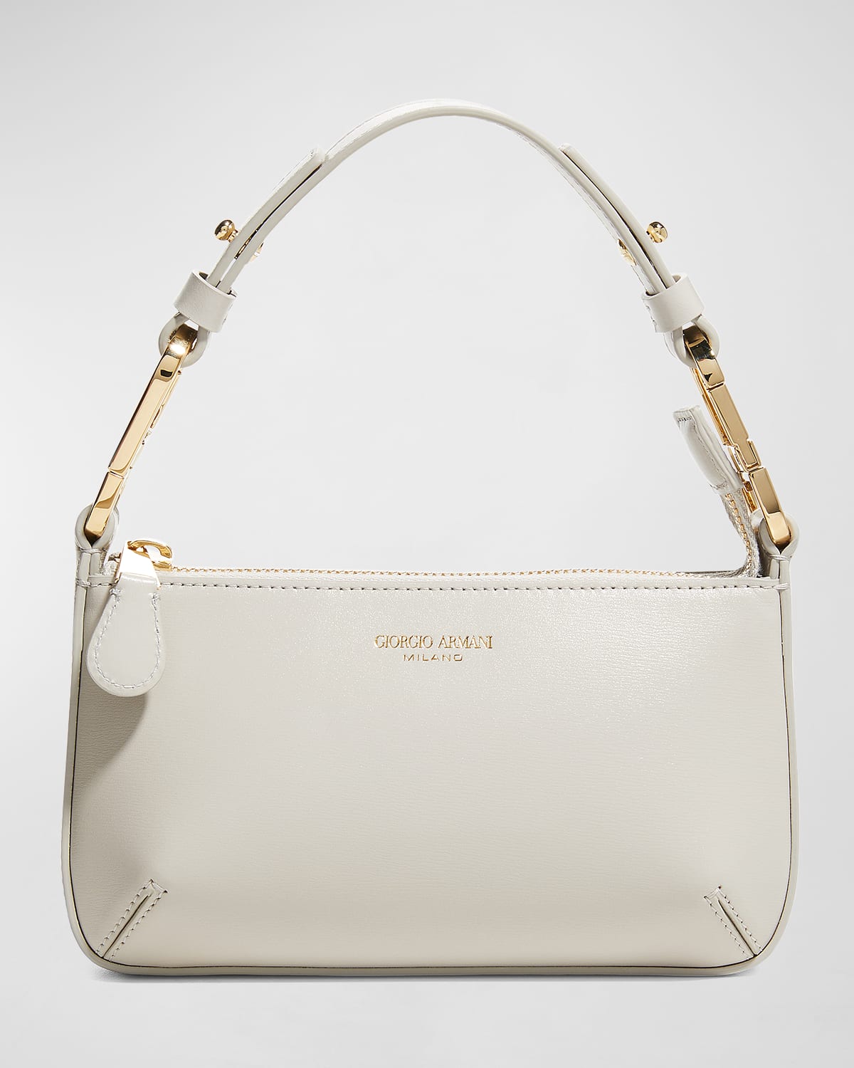 Giorgio Armani Small Zip Leather Shoulder Bag | Neiman Marcus