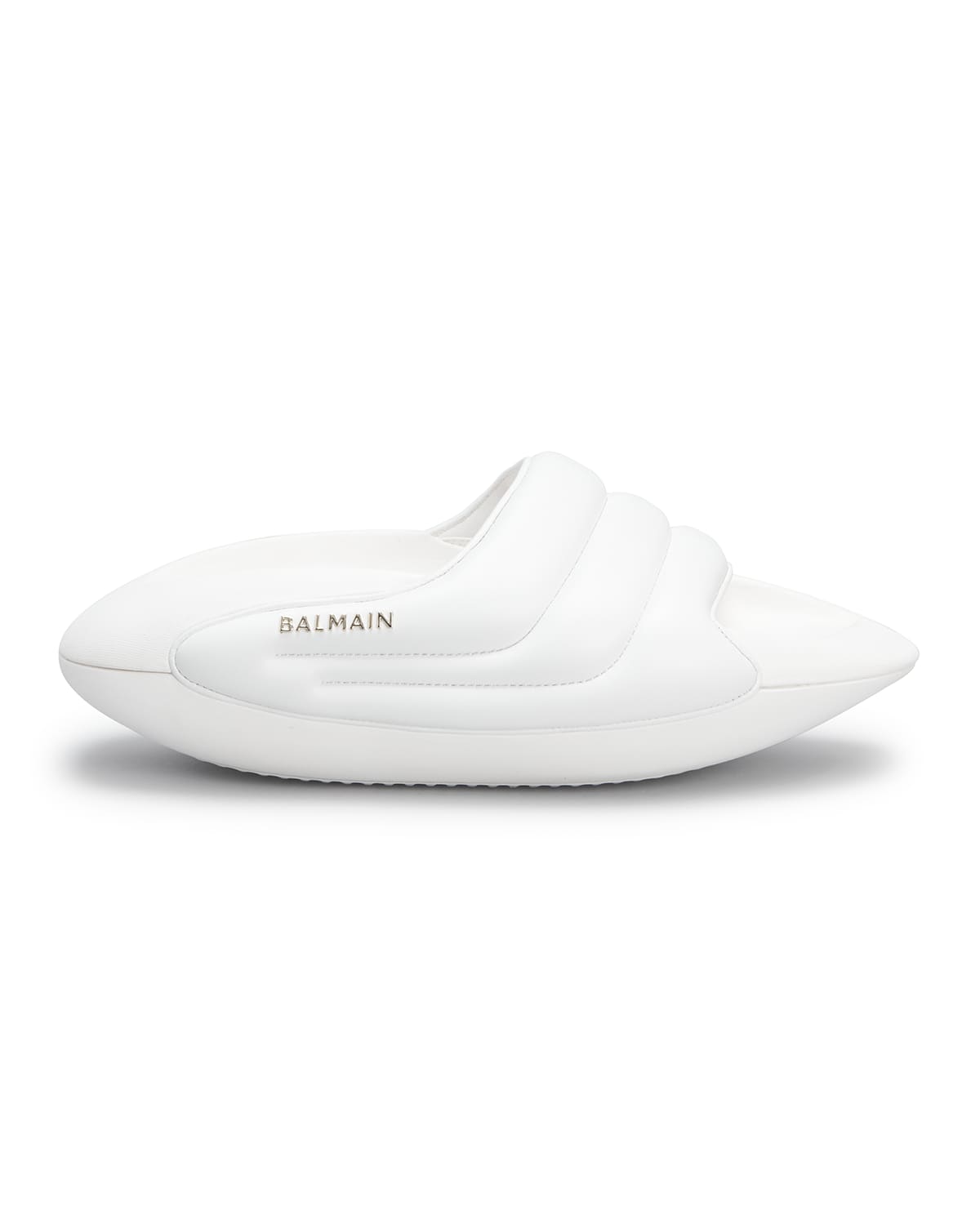 Balmain B It Quilted Monogram Slide Sandals | Neiman Marcus