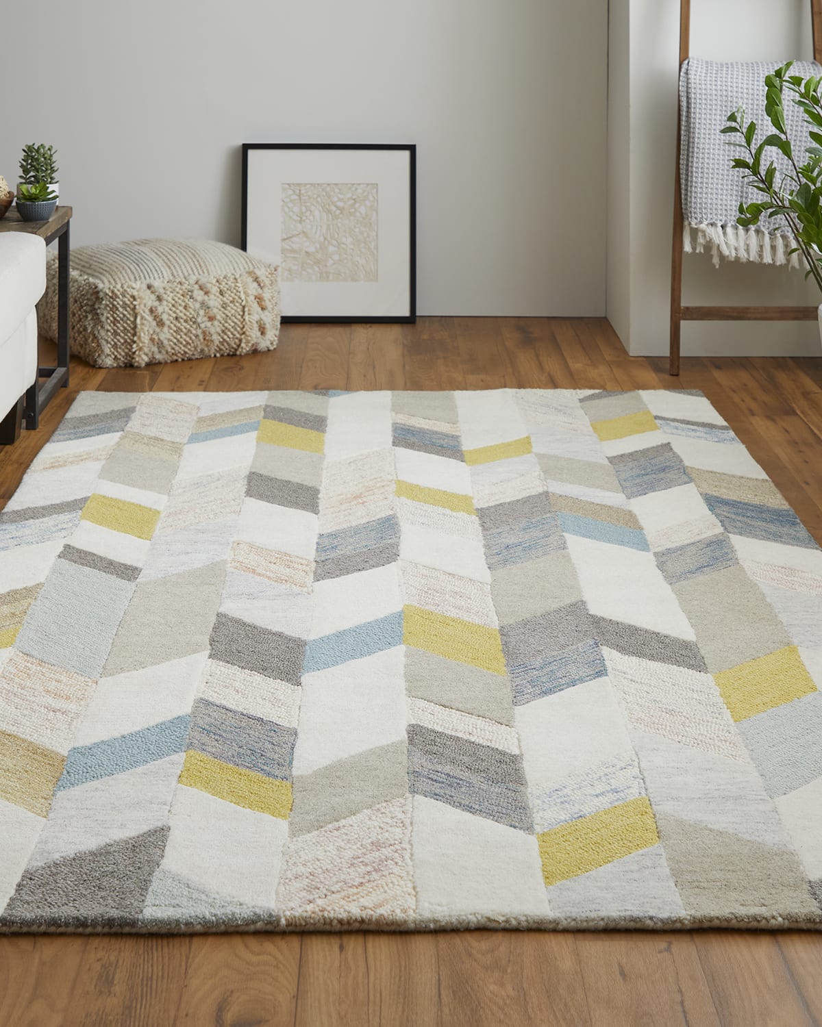 Weave & Wander Binada Graphic Chevron Tufted Rug, 8' x 11' | Neiman Marcus