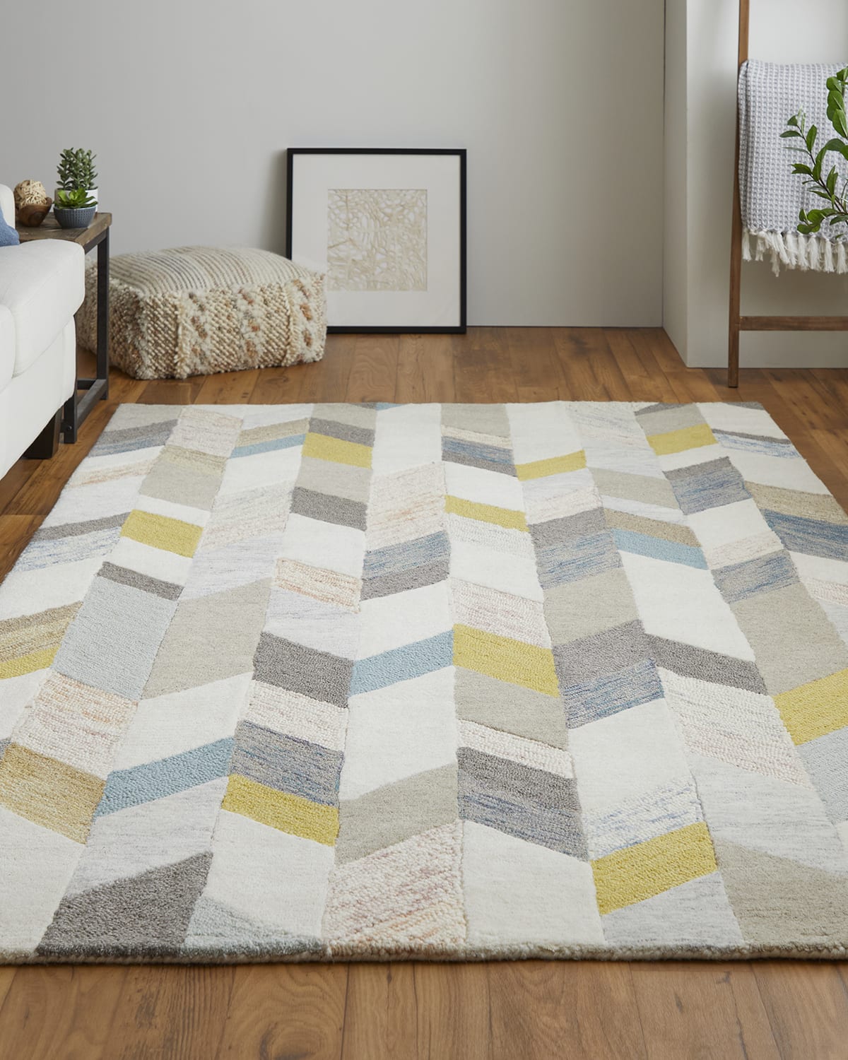 Weave & Wander Binada Graphic Chevron Tufted Rug, 8' x 11' | Neiman Marcus