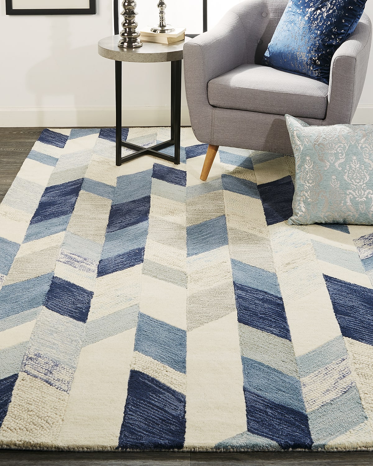 Weave & Wander Binada Graphic Chevron Tufted Rug, 8' x 11' | Neiman Marcus