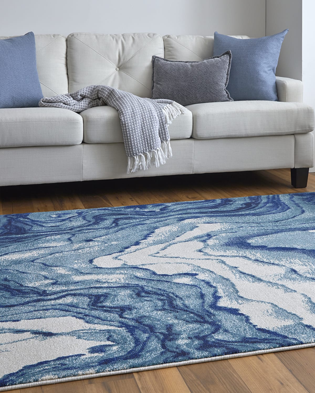 Weave & Wander Omari Contemporary Watercolor Rug, 5' x 8' | Neiman Marcus