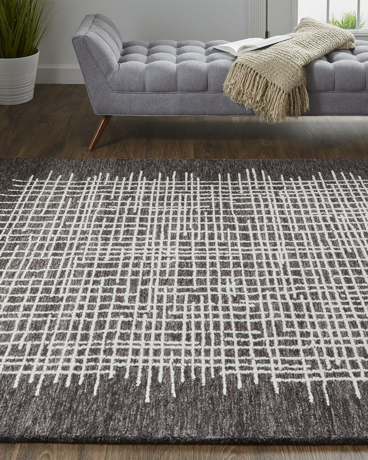 Weave & Wander Carrick Modern Tufted Architectural Rug, 9' x 12 ...