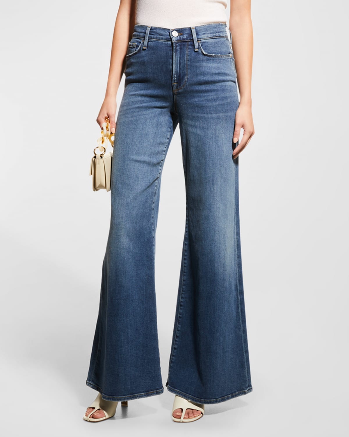 FRAME Le Palazzo High-Rise Wide Jeans | Neiman Marcus