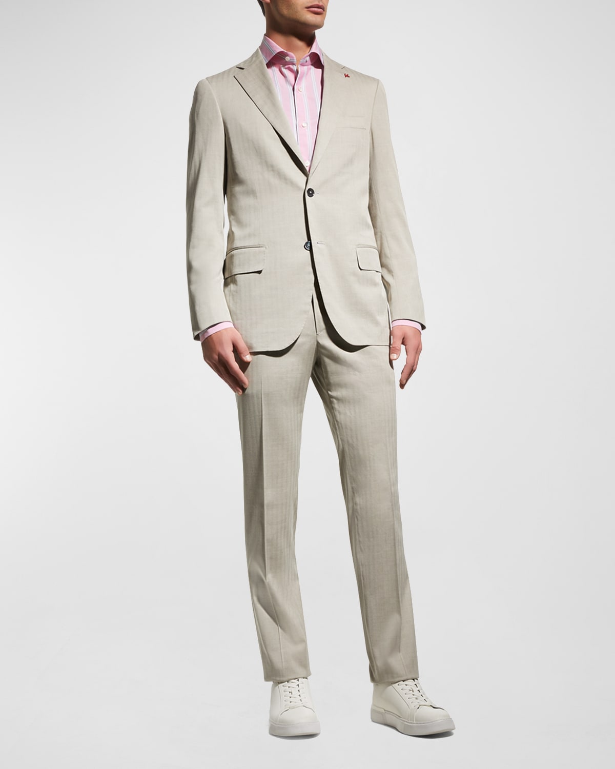 Kiton Men's Pinstripe Wool Suit | Neiman Marcus