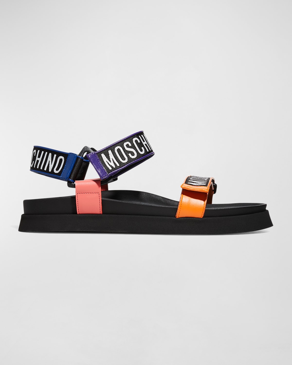 Moschino Men's Logo Grip Strap Sandals | Neiman Marcus