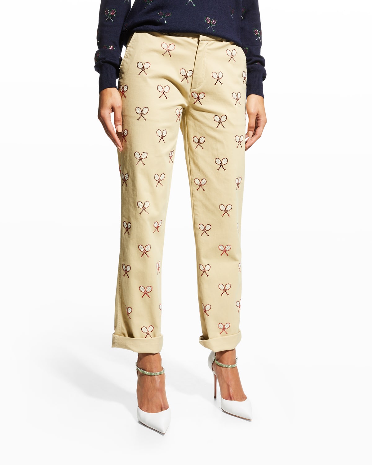 Amiri Wide-Leg Baggy Chino Pants | Neiman Marcus