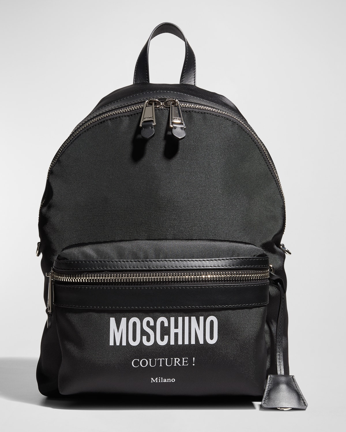 Moschino Men's Solid Logo Backpack | Neiman Marcus