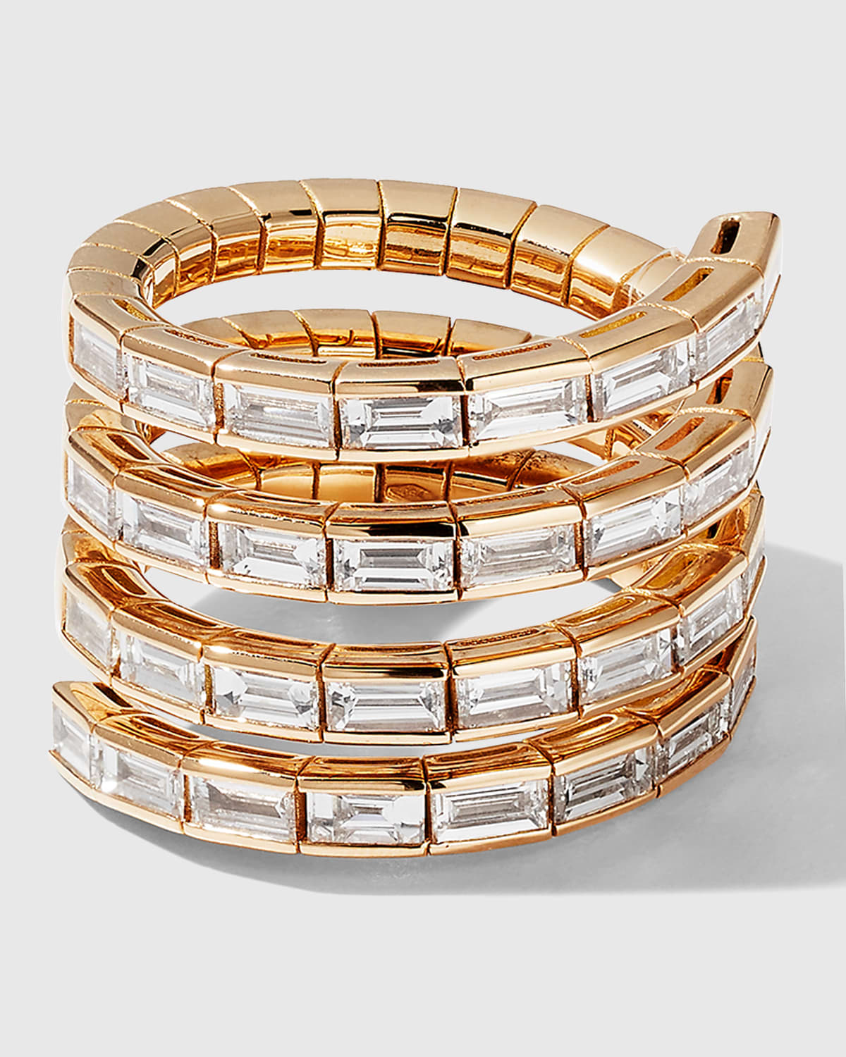 Rahaminov Diamonds 18K Yellow Gold Oval Diamond Polygon Ring, Size 6.5 ...