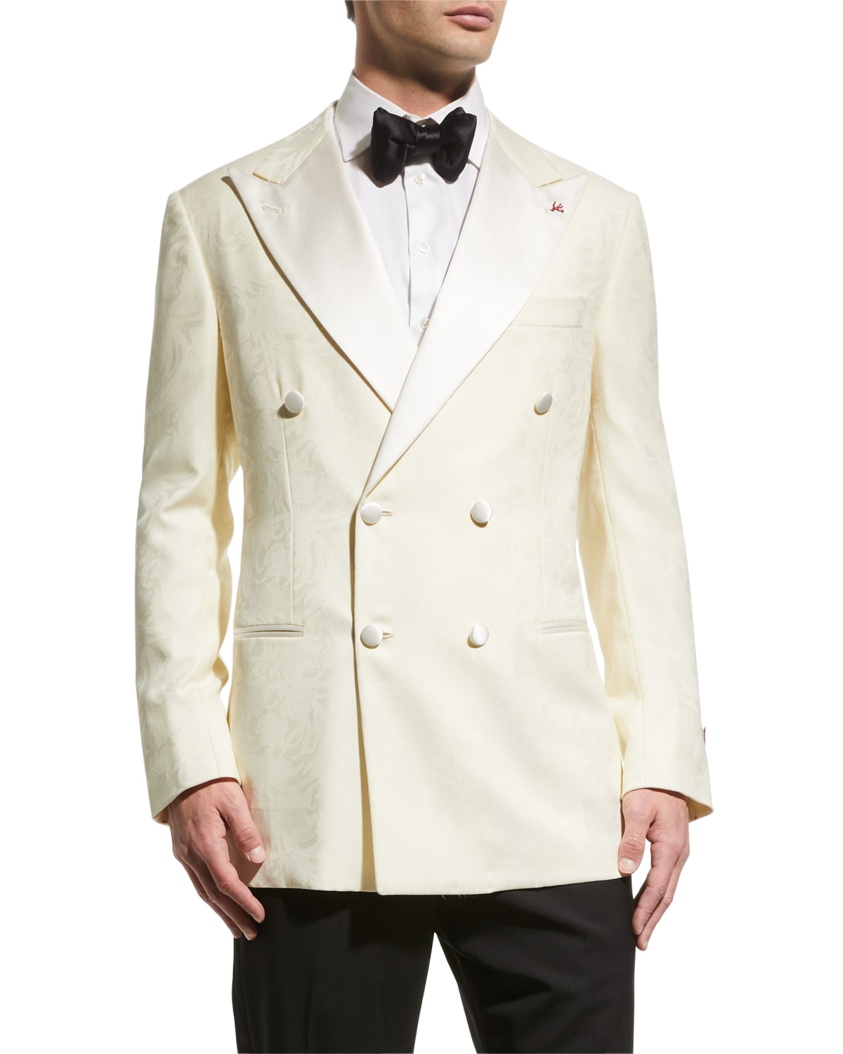 Isaia Men's Floral Silk-Cashmere Dinner Jacket | Neiman Marcus