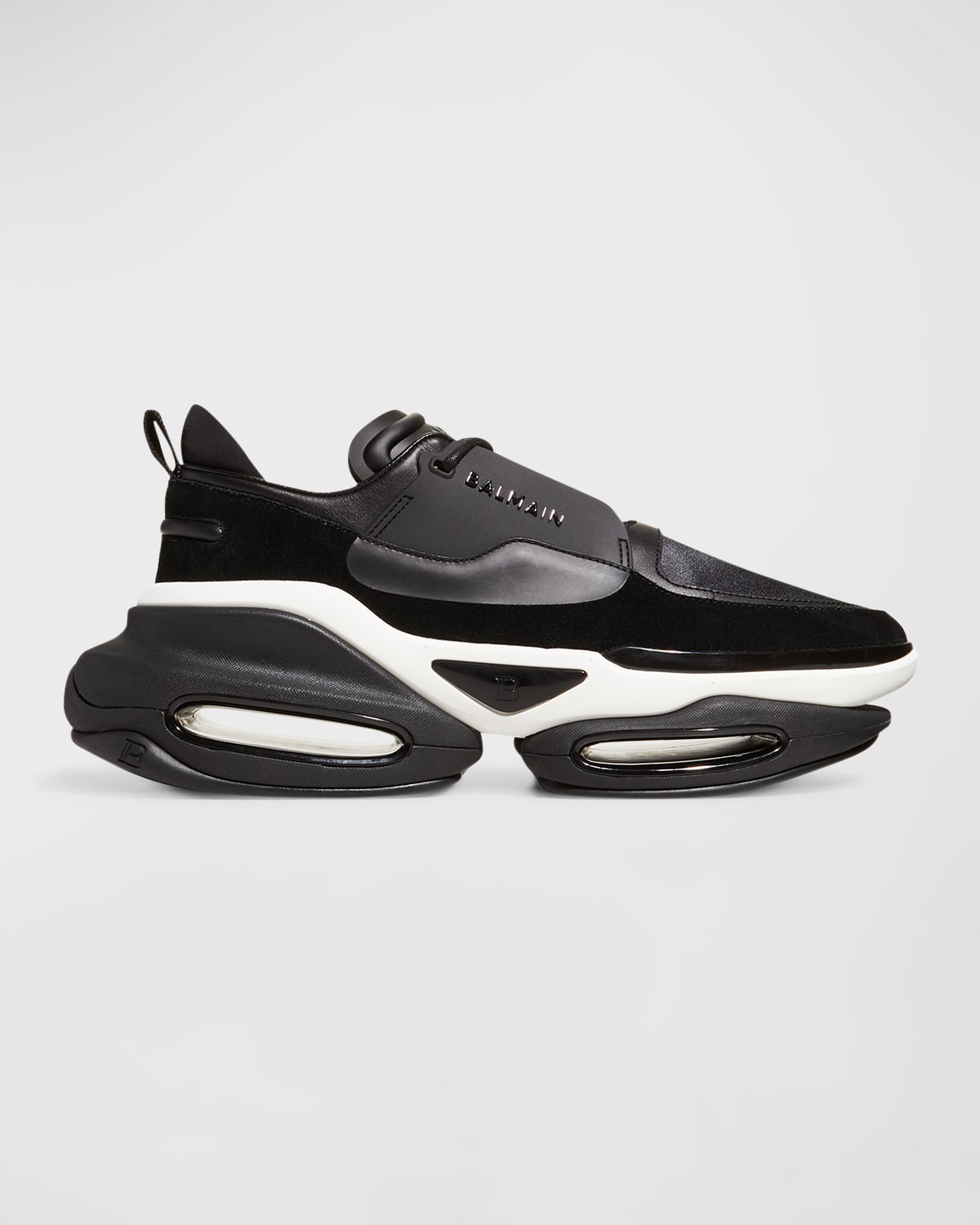 Balmain Men's B-Court Jacquard Monogram Low Top Sneakers | Neiman Marcus