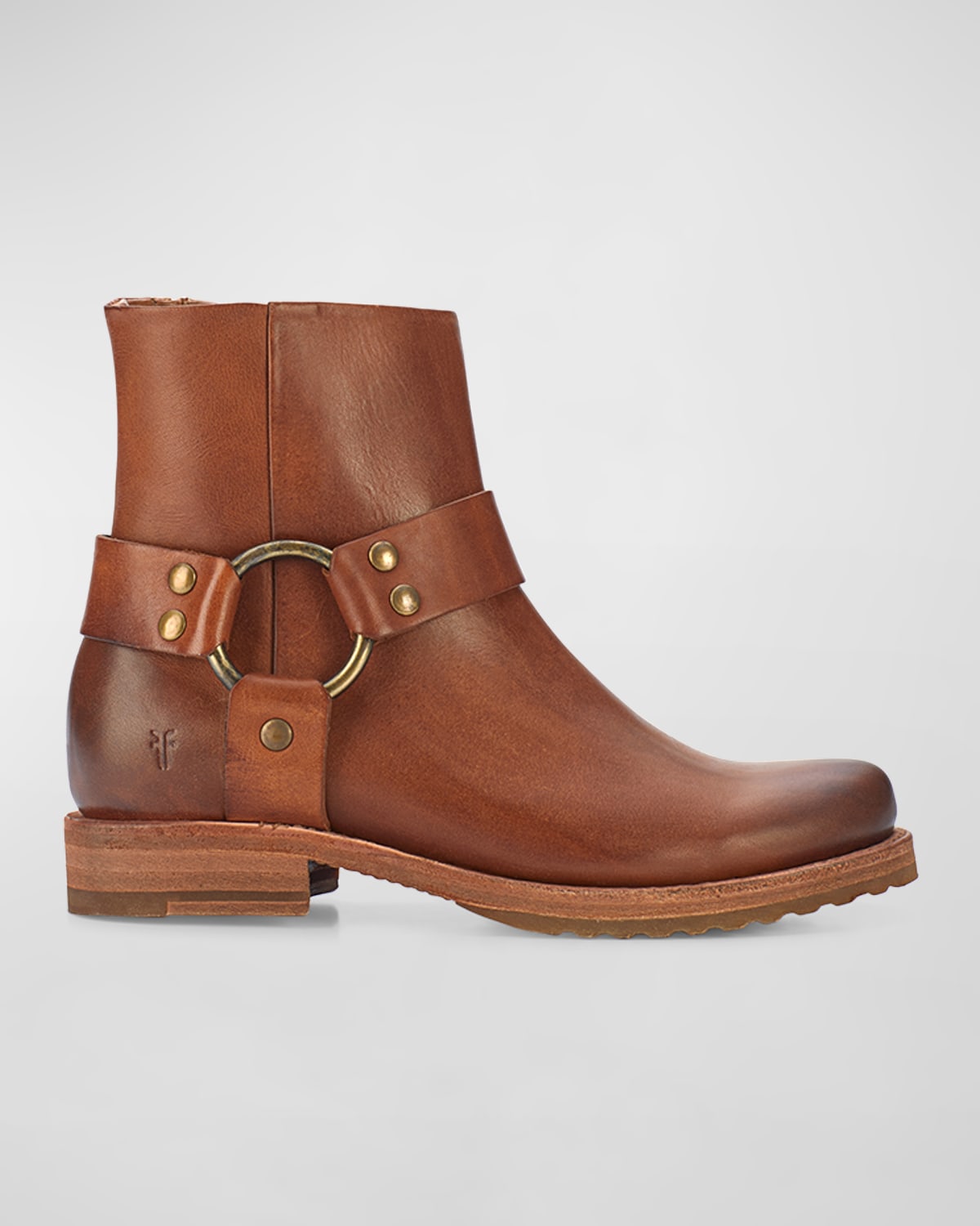 Frye Veronica Leather Buckle Short Moto Boots | Neiman Marcus