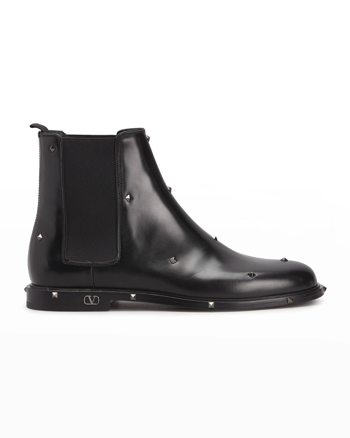 Burberry Men's Check-Print Leather Chelsea Boots | Neiman Marcus