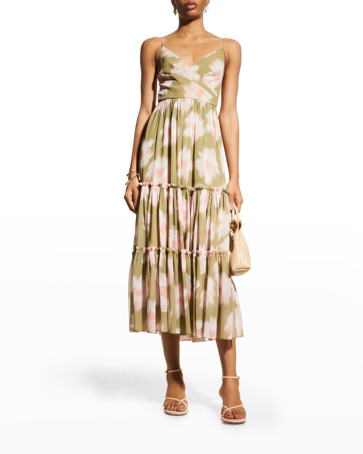 Sachin & Babi Dalia Chiffon Midi Dress | Neiman Marcus